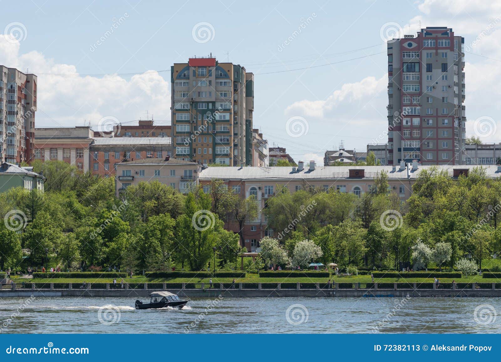 City of Samara with the Volga River Stock Image - Image of russia ...