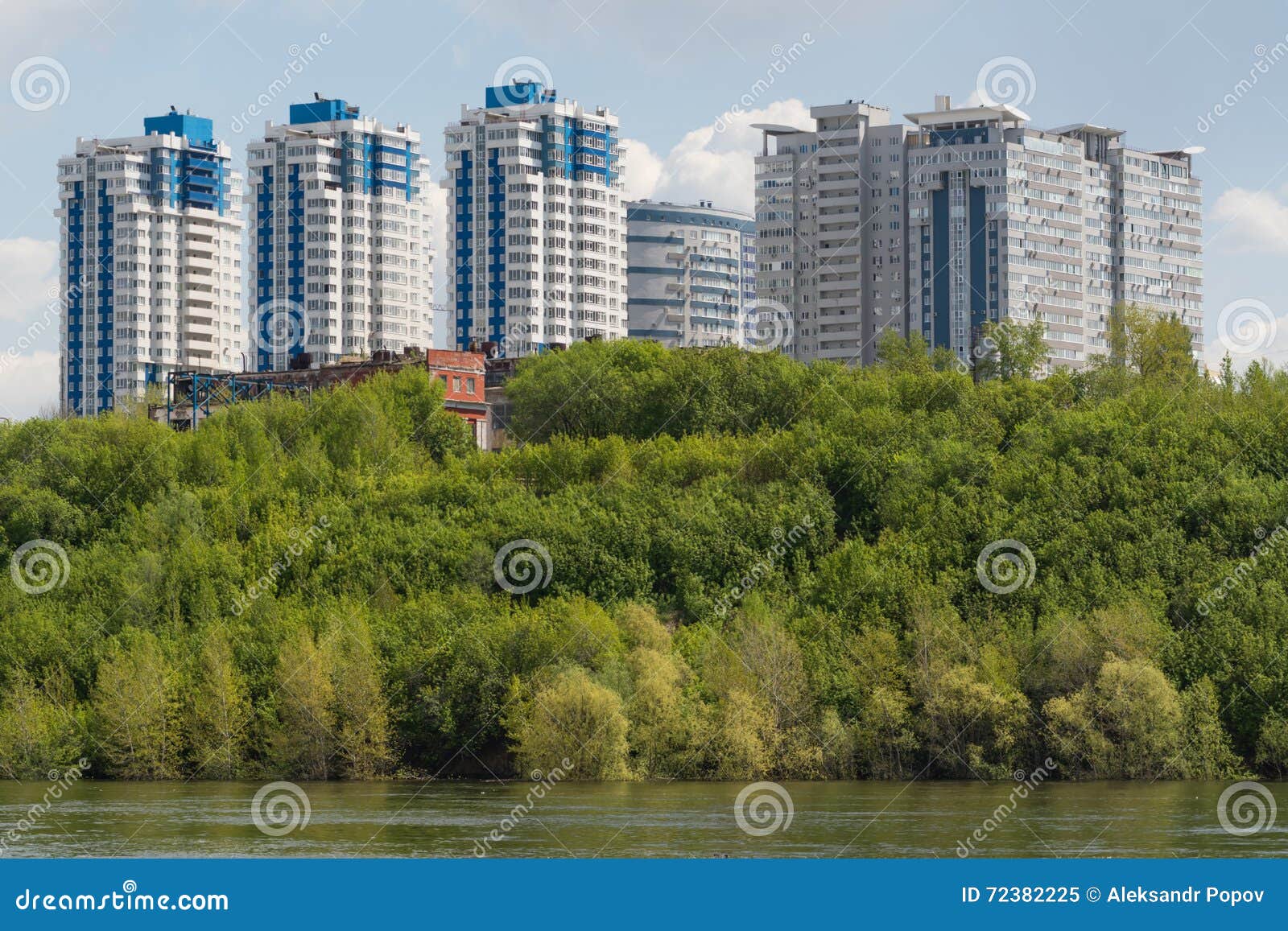 City of Samara with the Volga River Stock Image - Image of panorama ...