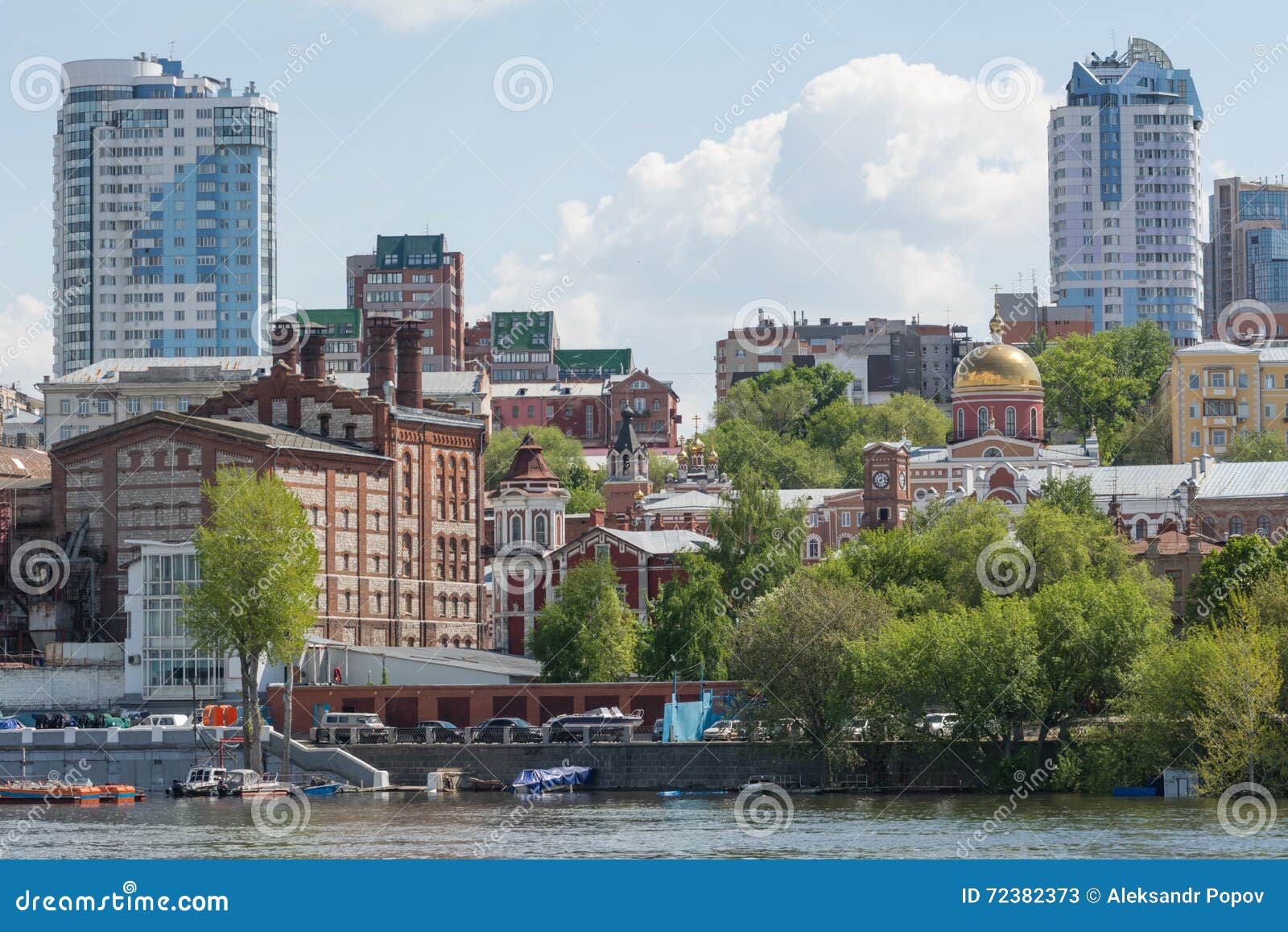 City of Samara with the Volga River Stock Image - Image of city ...