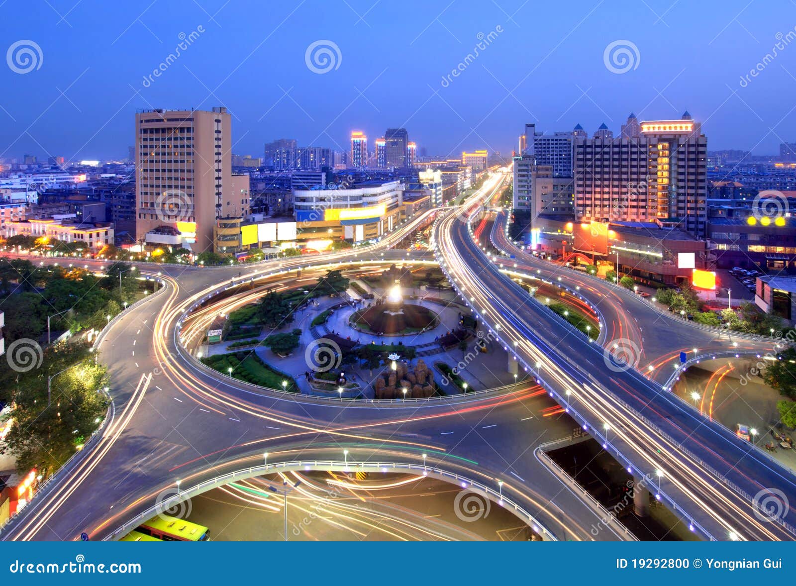City Scape stock photo. Image of road, evening, city - 19292800