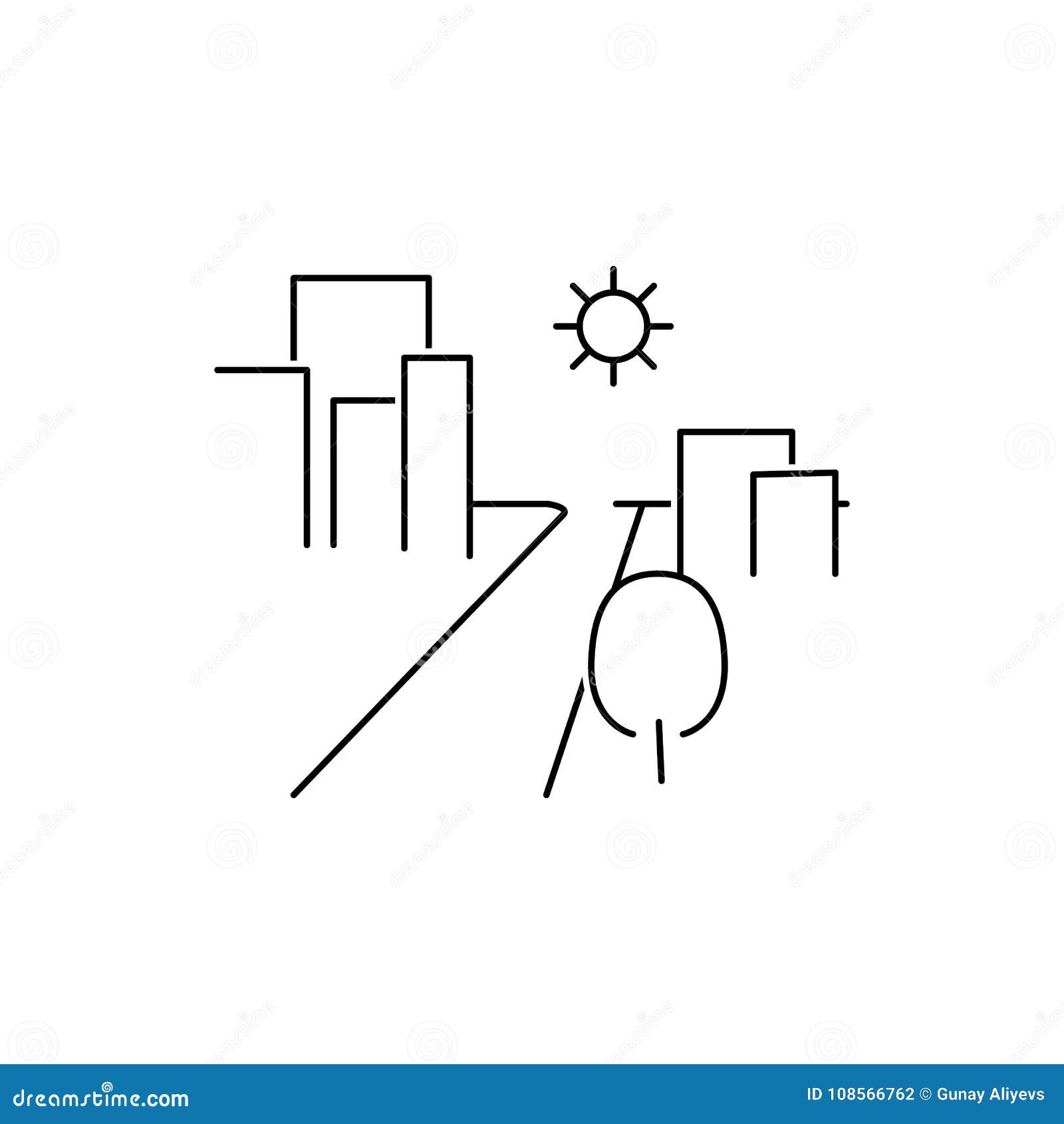 City Scape Line Icon. Element for Mobile Concept and Web Apps Stock ...