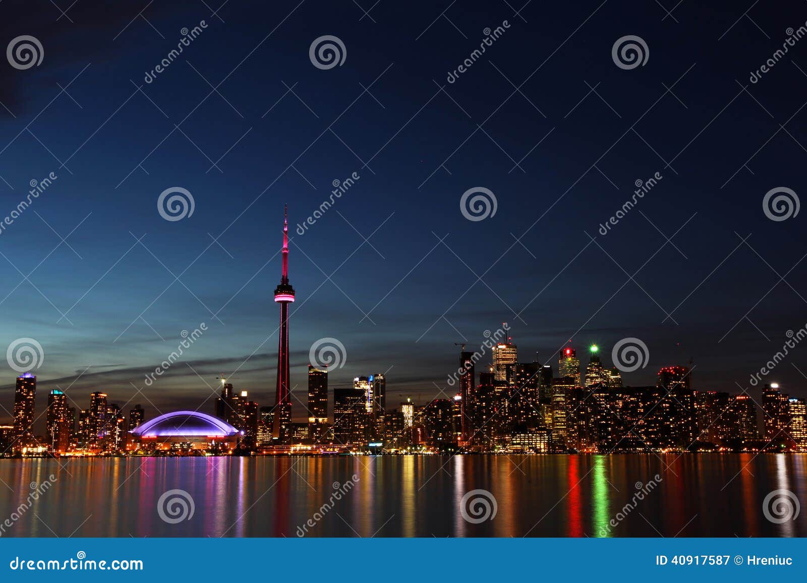 City Scape at Night of Toronto, Canada Editorial Photography - Image of ...