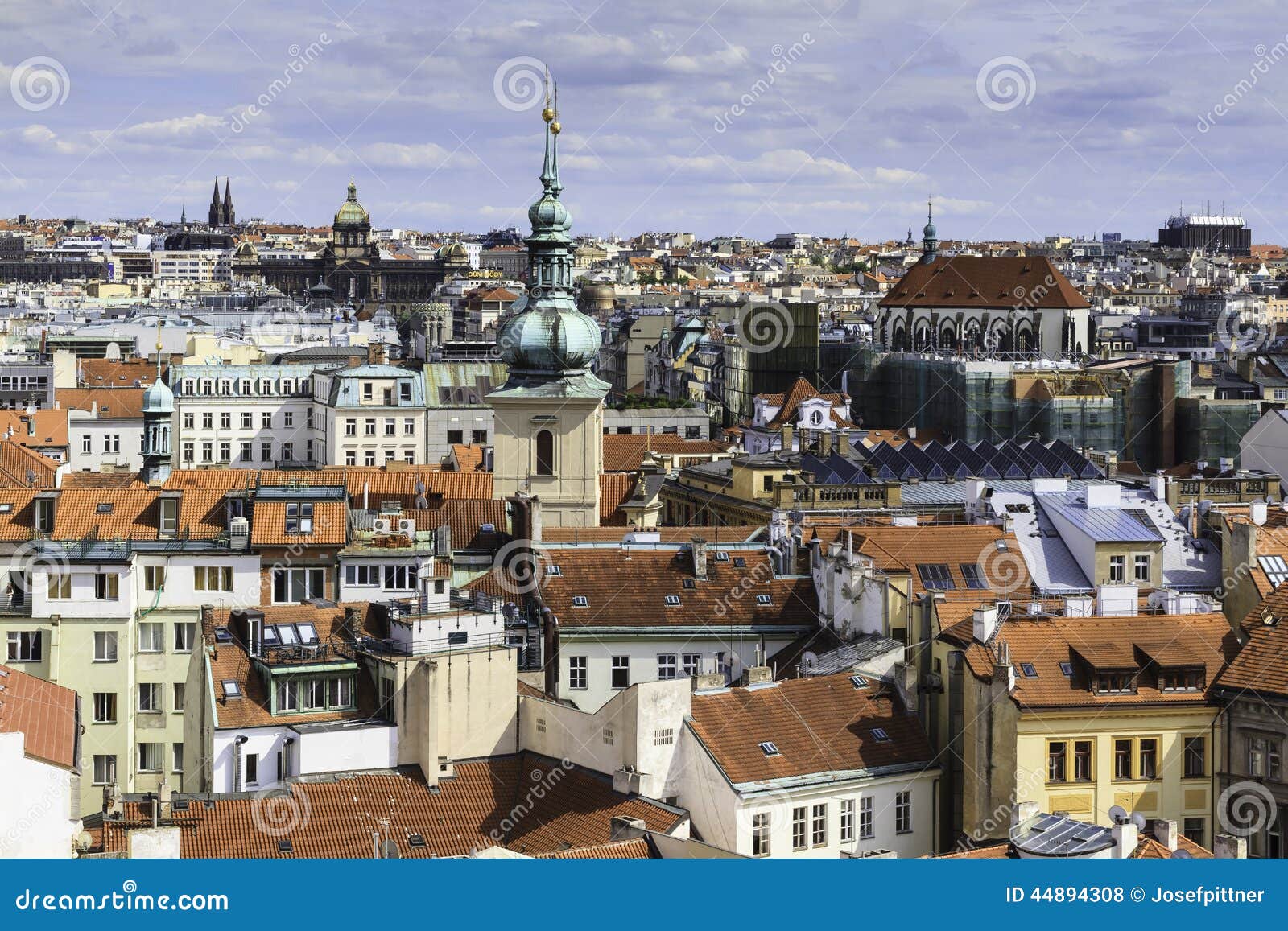 City Scape Overlooking Prague, CZ Stock Photo - Image of country ...