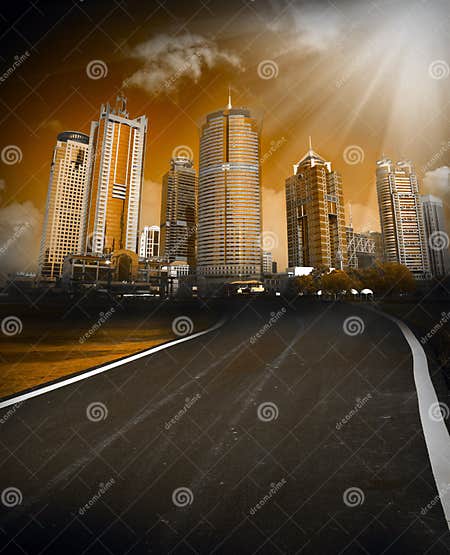 City scene stock photo. Image of busy, black, office - 10235064