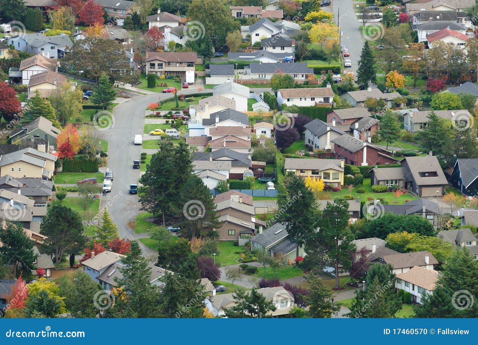City scene in autumn stock photo. Image of houses, buildings - 17460570