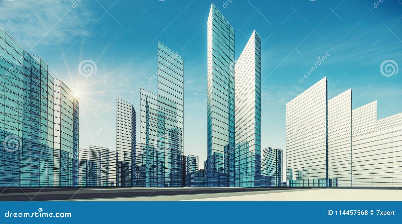 City scene 3d rendering stock photo. Image of engineering - 114457568