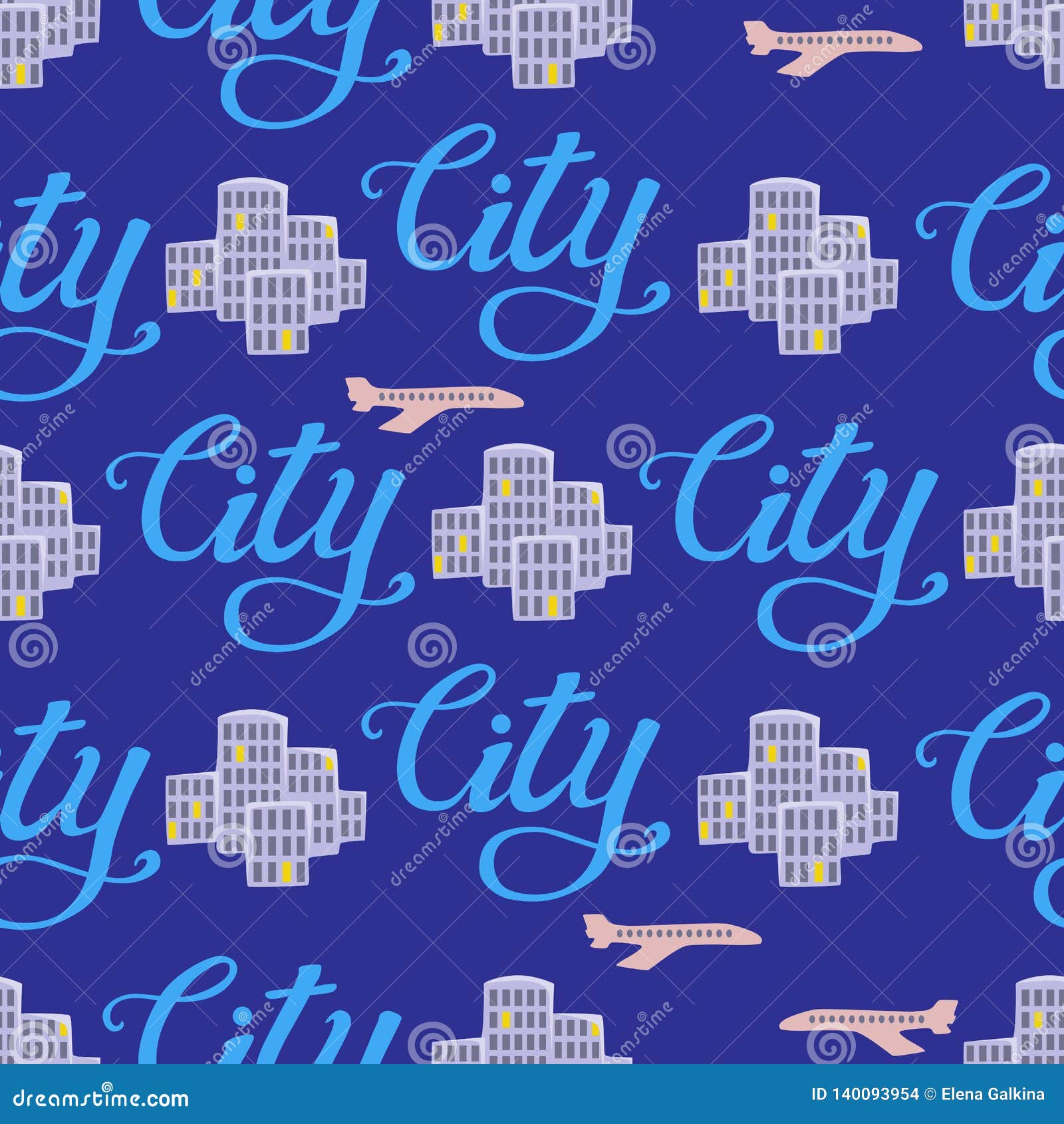 City seamless pattern stock vector. Illustration of urban - 140093954