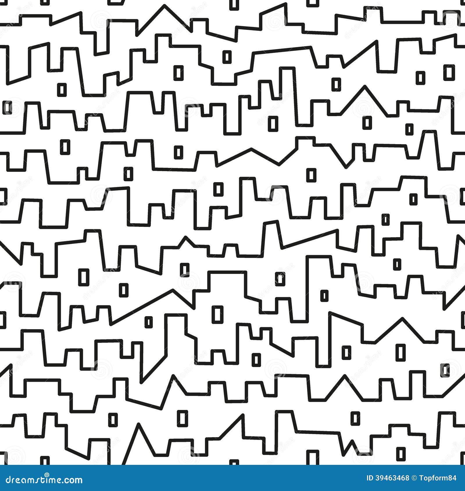 City - Seamless Vector Pattern Stock Vector - Illustration of ornament ...