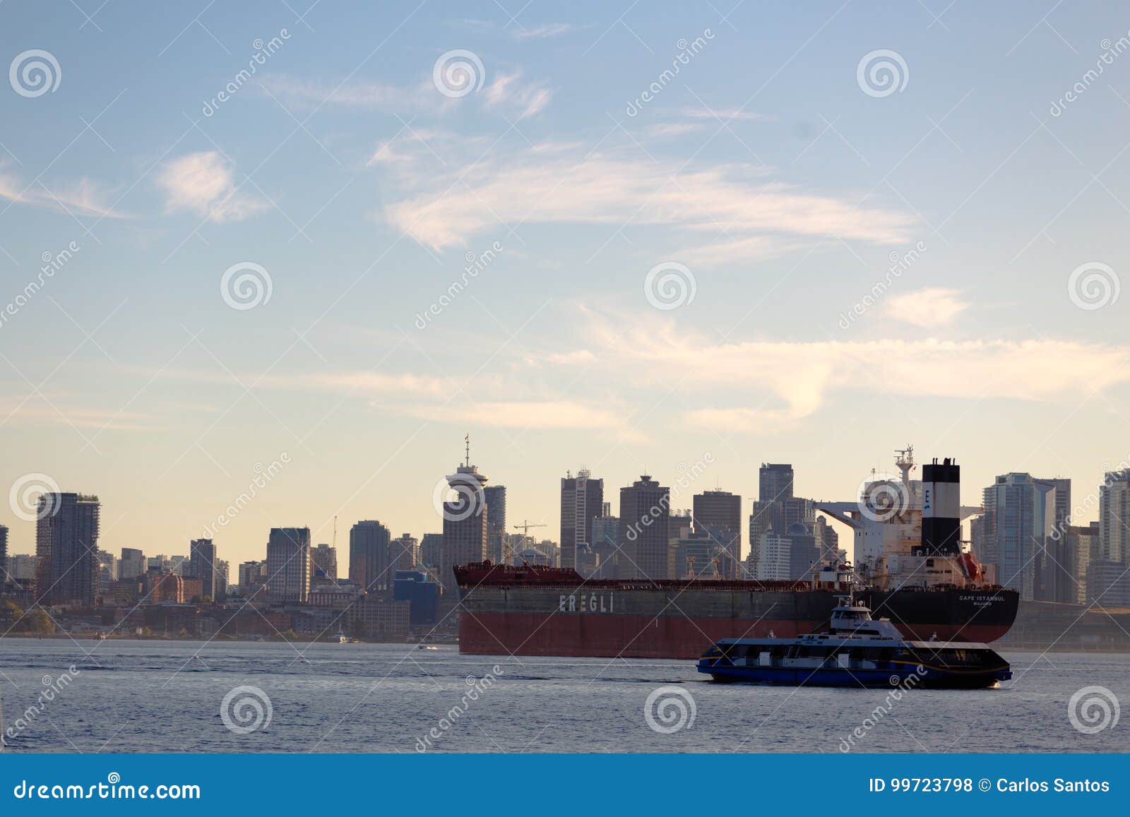 City and ship editorial stock photo. Image of dock, commercial - 99723798