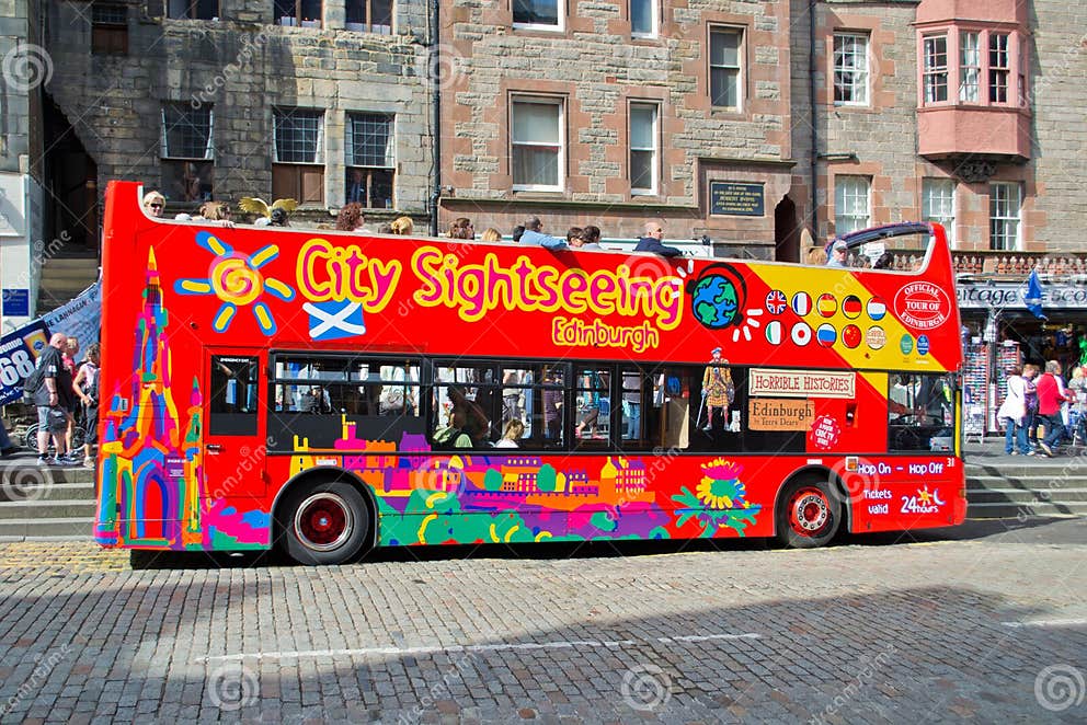 City Sightseeing Bus in Edinburgh. Editorial Stock Image - Image of ...