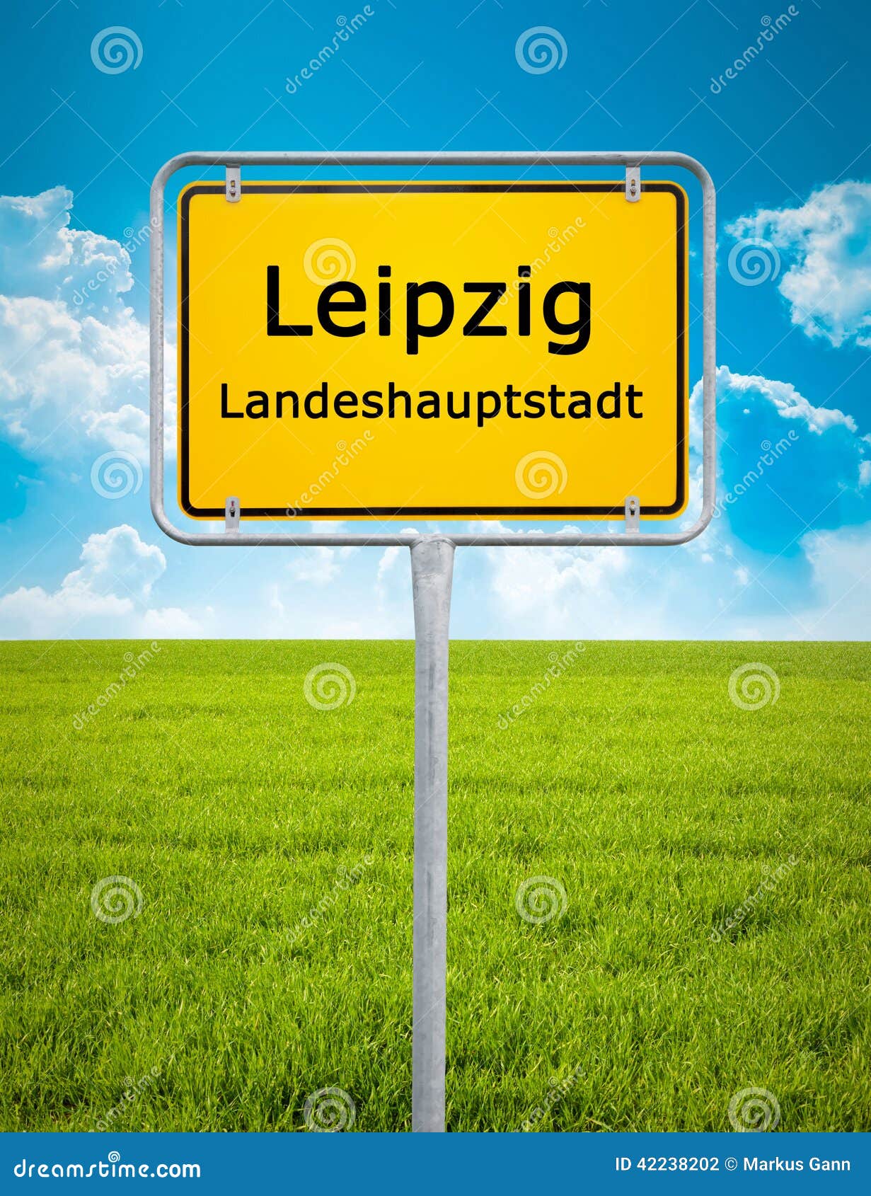 City sign of Leipzig stock photo. Image of leipzig, construction - 42238202