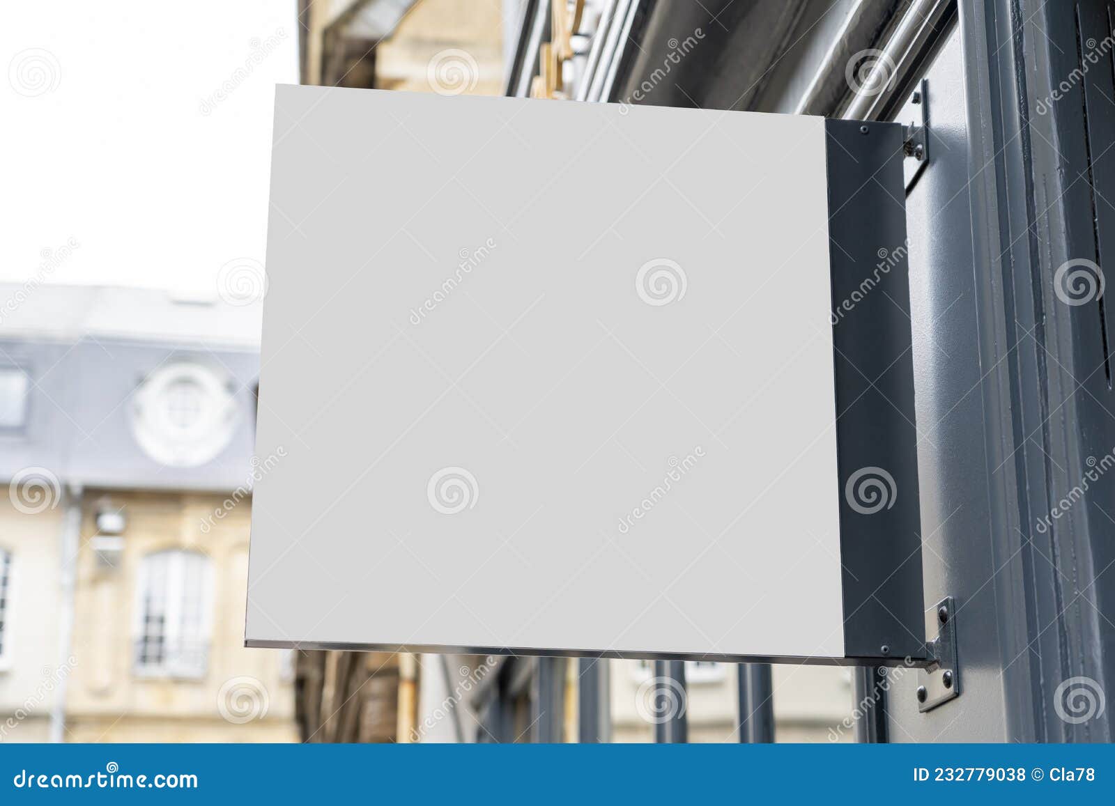 City sign logo mockup stock photo. Image of facade, promotion - 232779038
