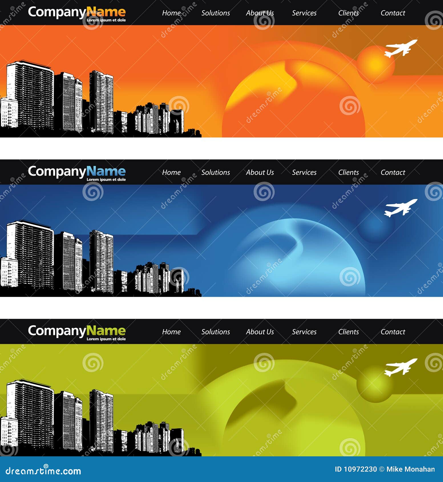 City skyline banners stock vector. Illustration of details - 10972230