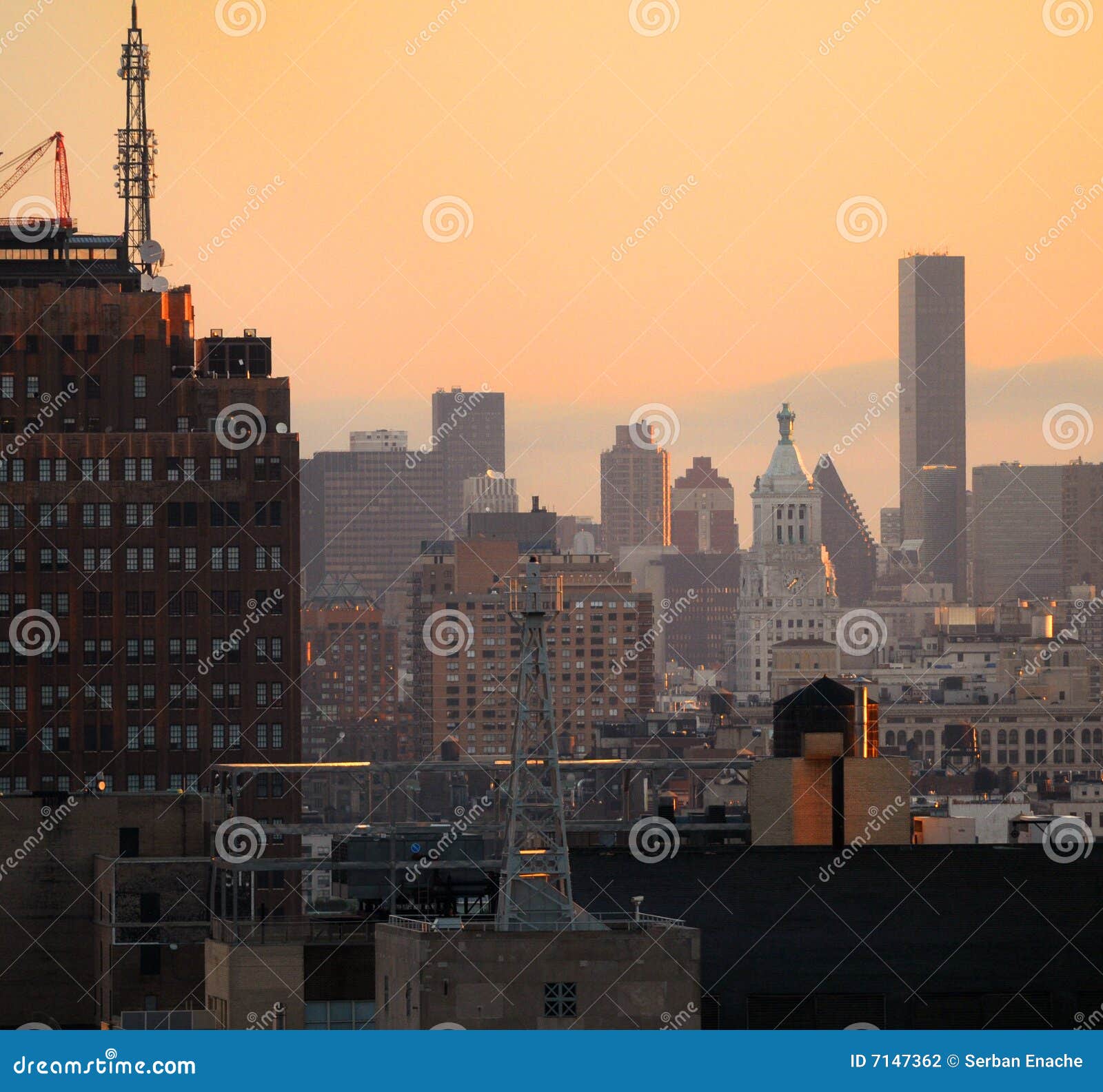 City skyline at dusk stock photo. Image of skyline, sundown - 7147362