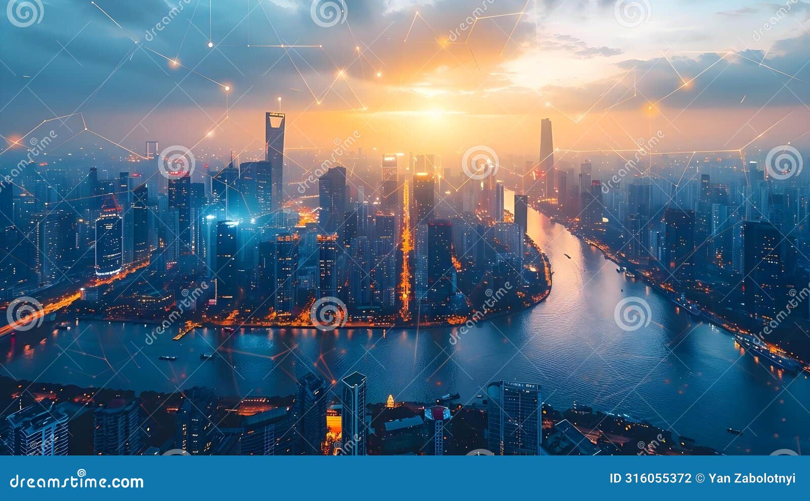 City Skyline Graph Symbolizing Urban Growth and Economic Progress ...