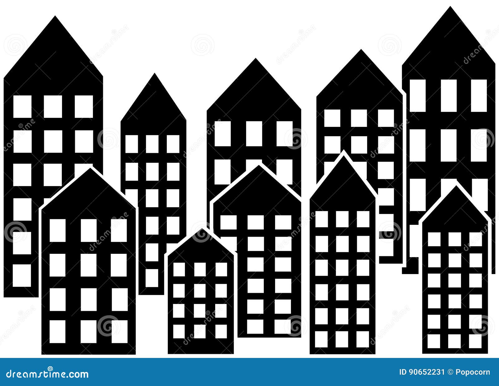 City Skyline Header or Banner Stock Illustration - Illustration of ...