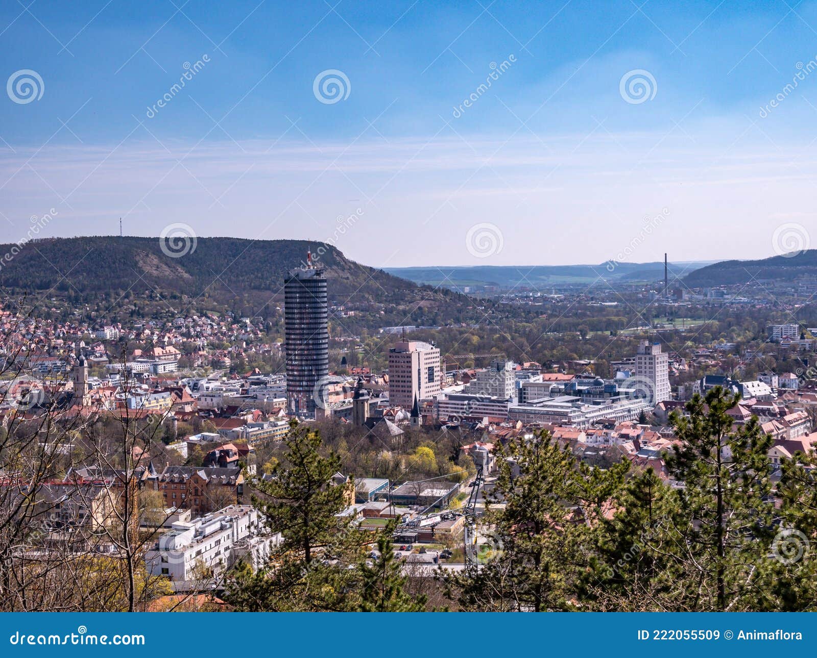City Skyline of Jena in Thuringia Stock Image - Image of landscape ...