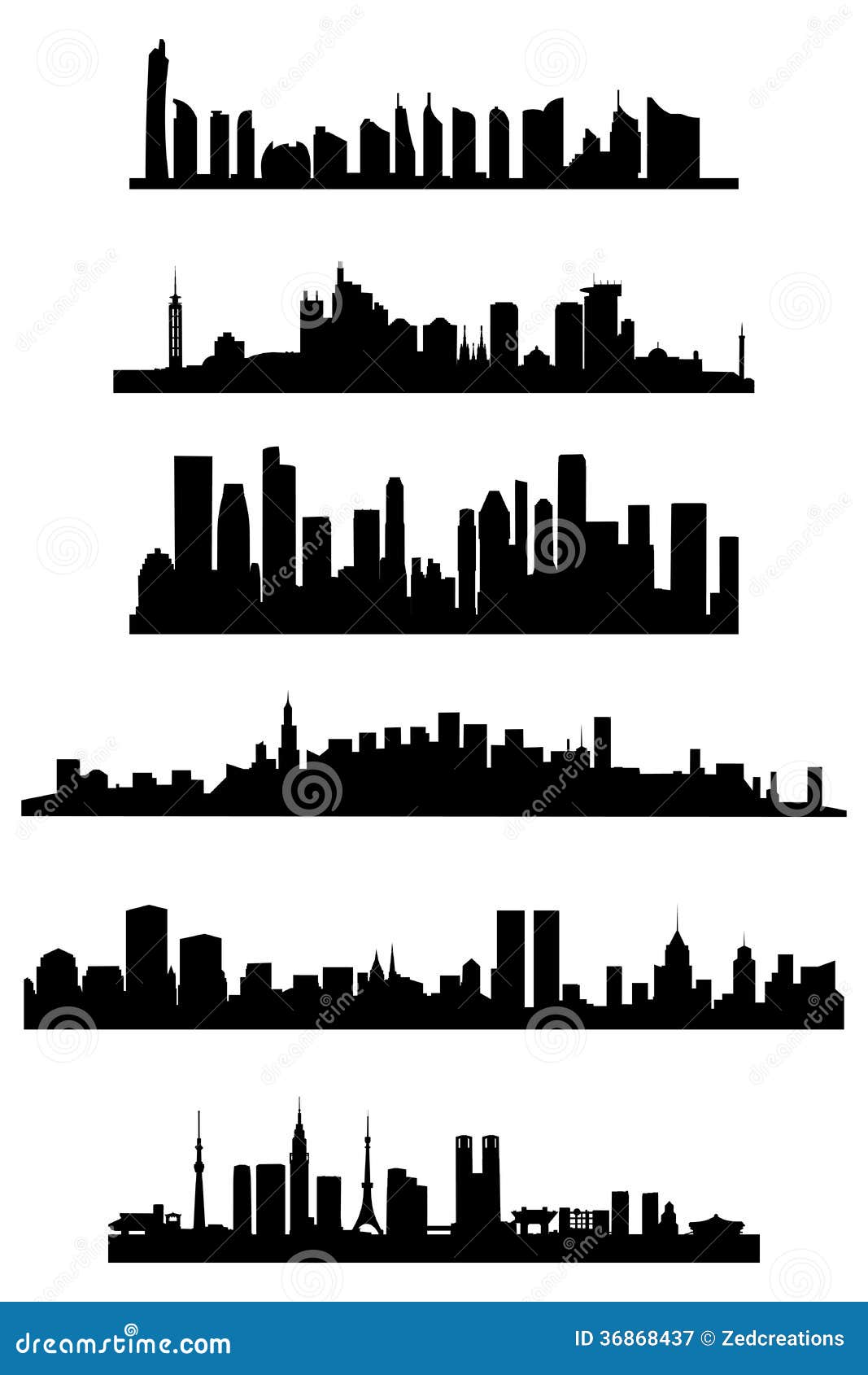 City Silhouette Vector Free Download