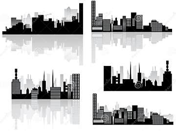 City skyline and shadow stock vector. Illustration of modern - 8476569