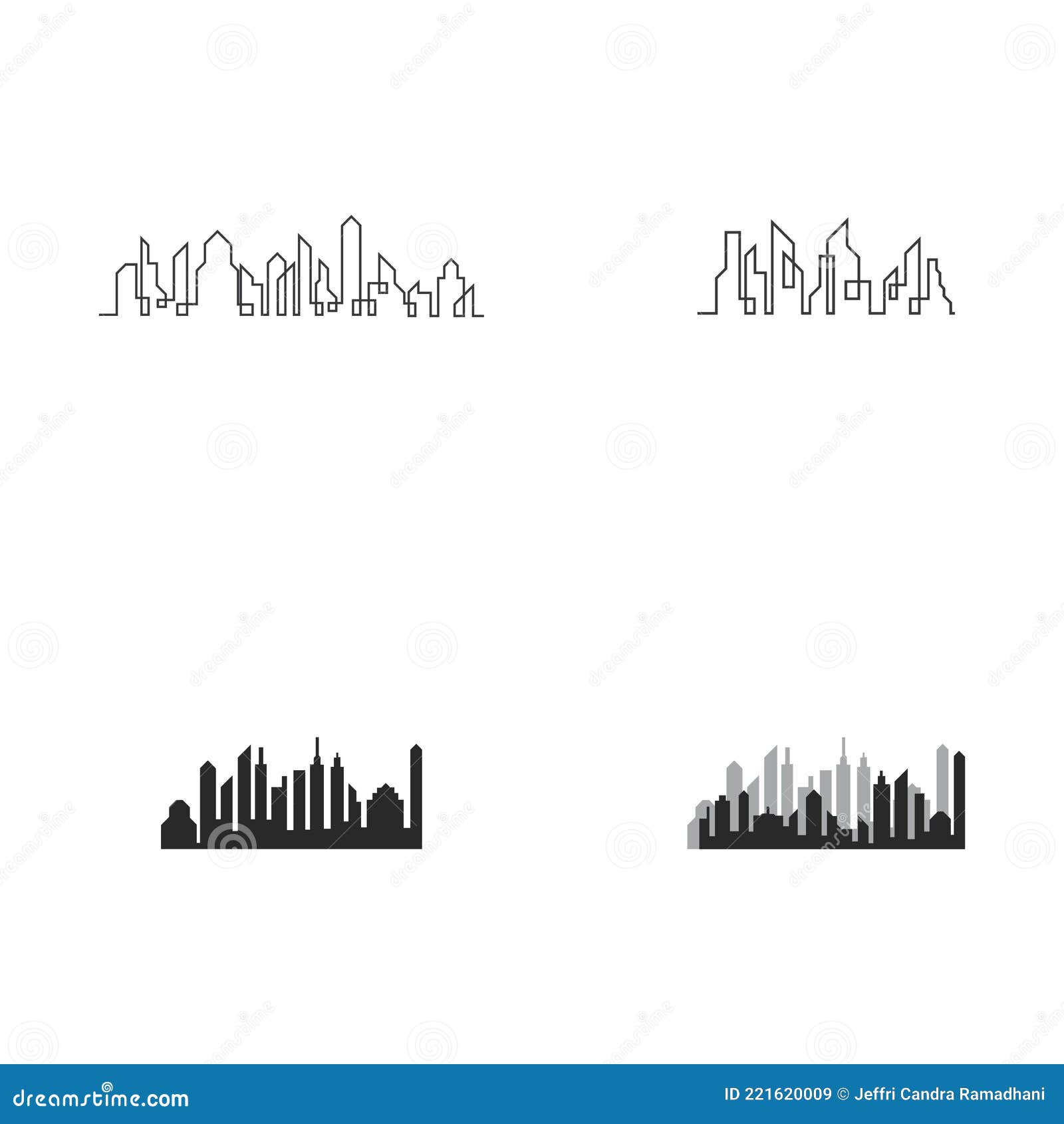 City Skyline Logo Vector Illustration Template Stock Vector ...