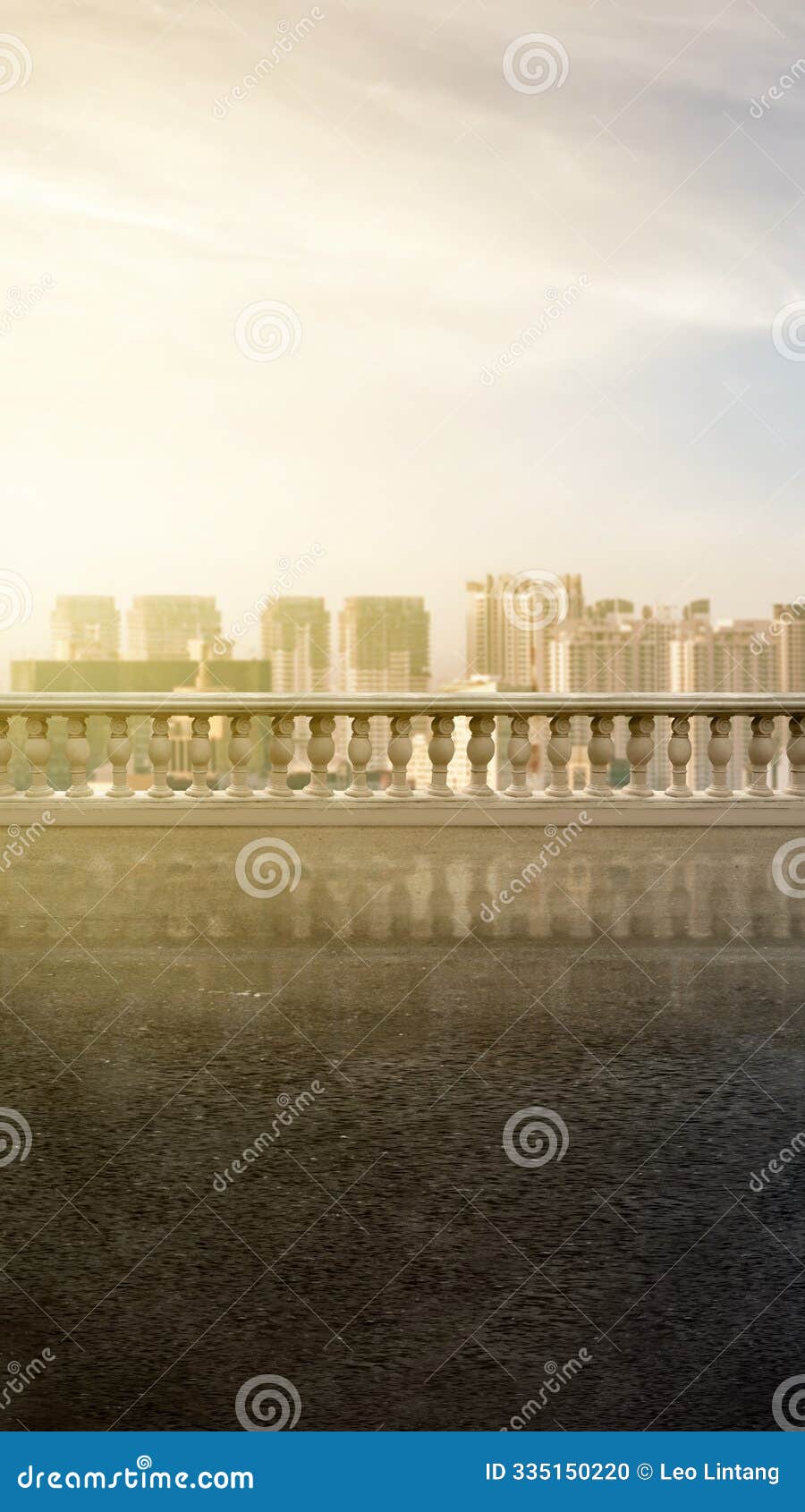 A City Skyline View from a Balcony Stock Photo - Image of sunrise ...