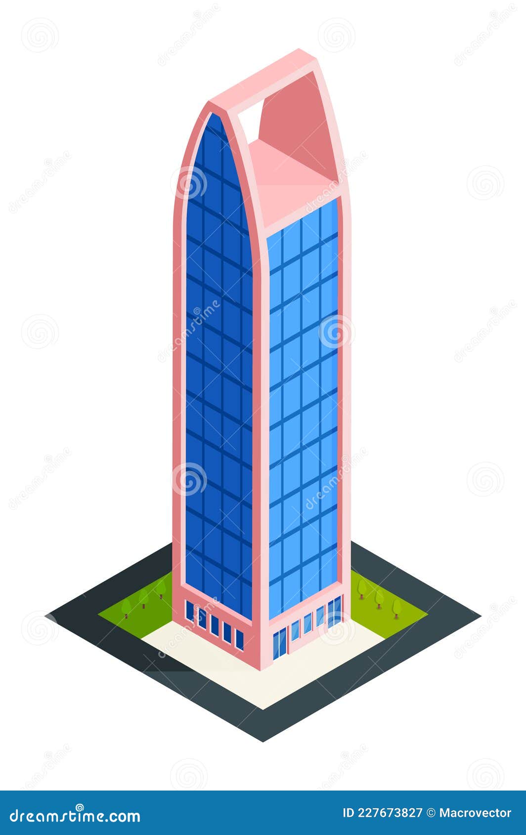 City Skyscraper Isometric Composition Stock Vector - Illustration of ...