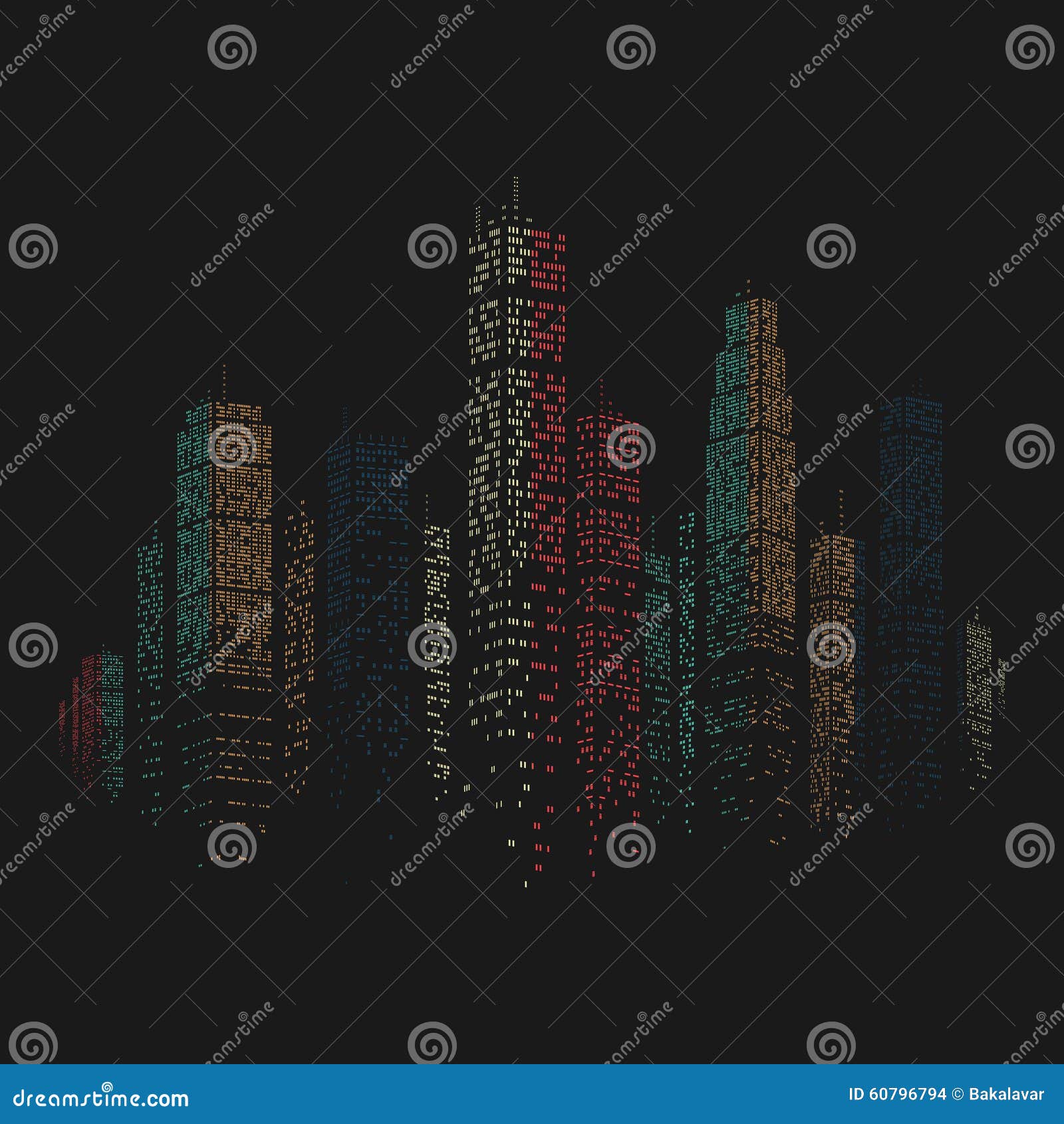 City Skyscraper Vector Background Stock Vector - Illustration of ...
