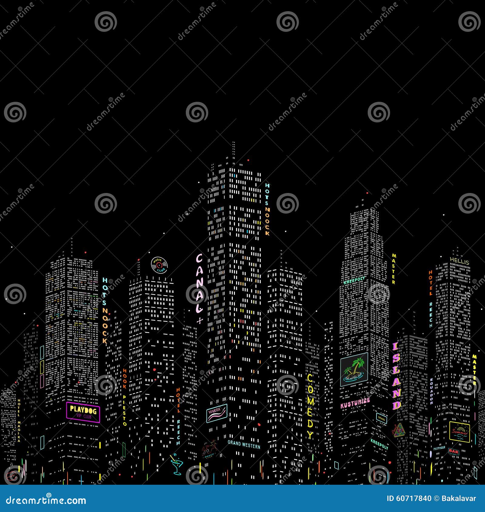 City Skyscraper Vector Pattern Stock Vector - Illustration of element ...