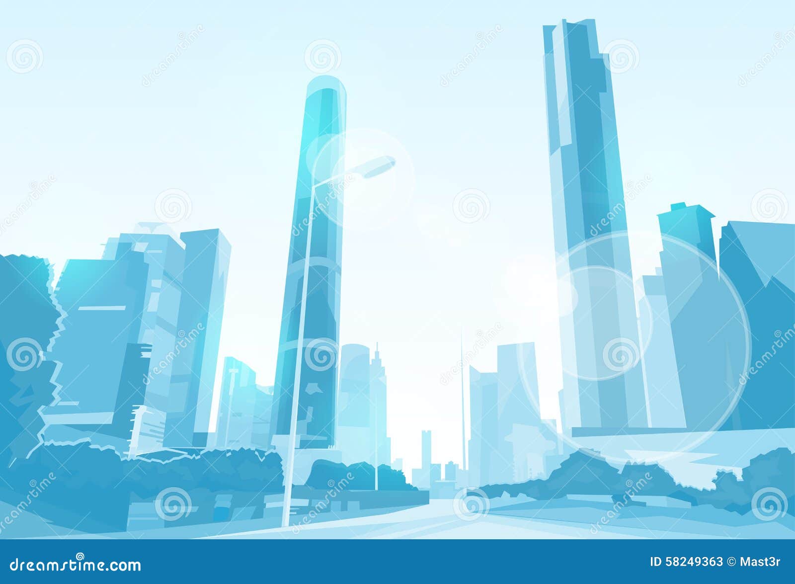 Skyscraper View Line Icons Collection. Panorama, Cityscape, Skyline ...