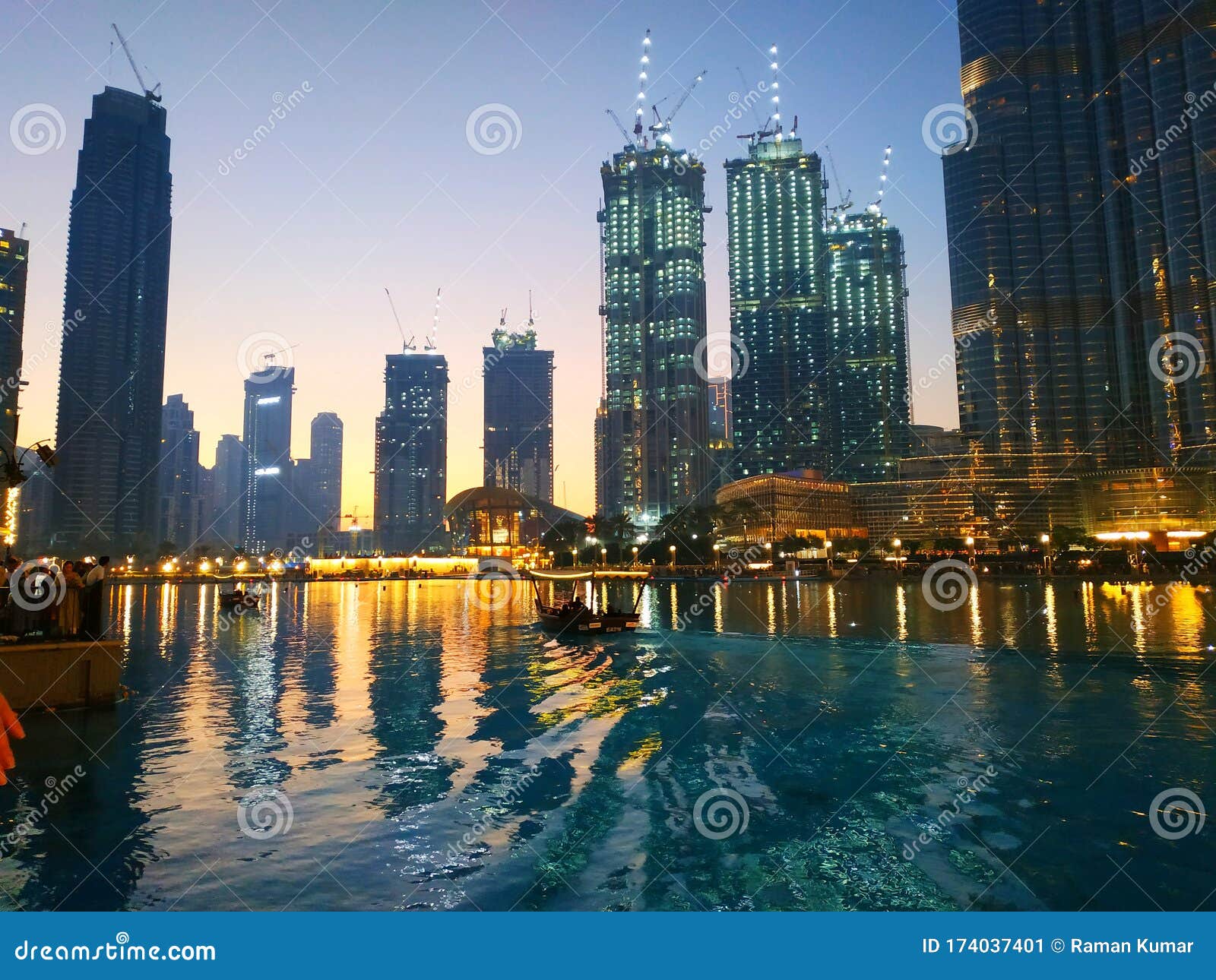 City Skyscrapers Dubai UAE, Down Town Editorial Photo - Image of town ...