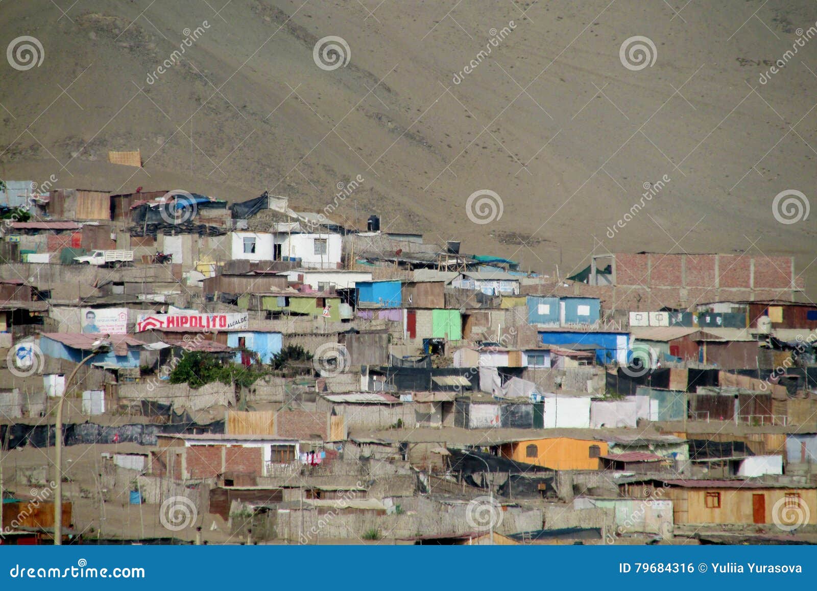 City slum in Peru editorial photo. Image of community - 79684316
