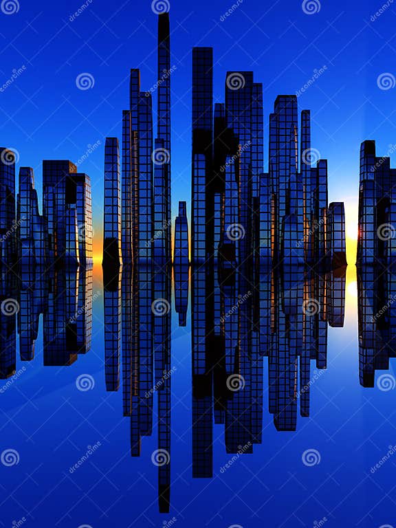 City of the Soundwave 2 stock illustration. Illustration of pulse - 2717195