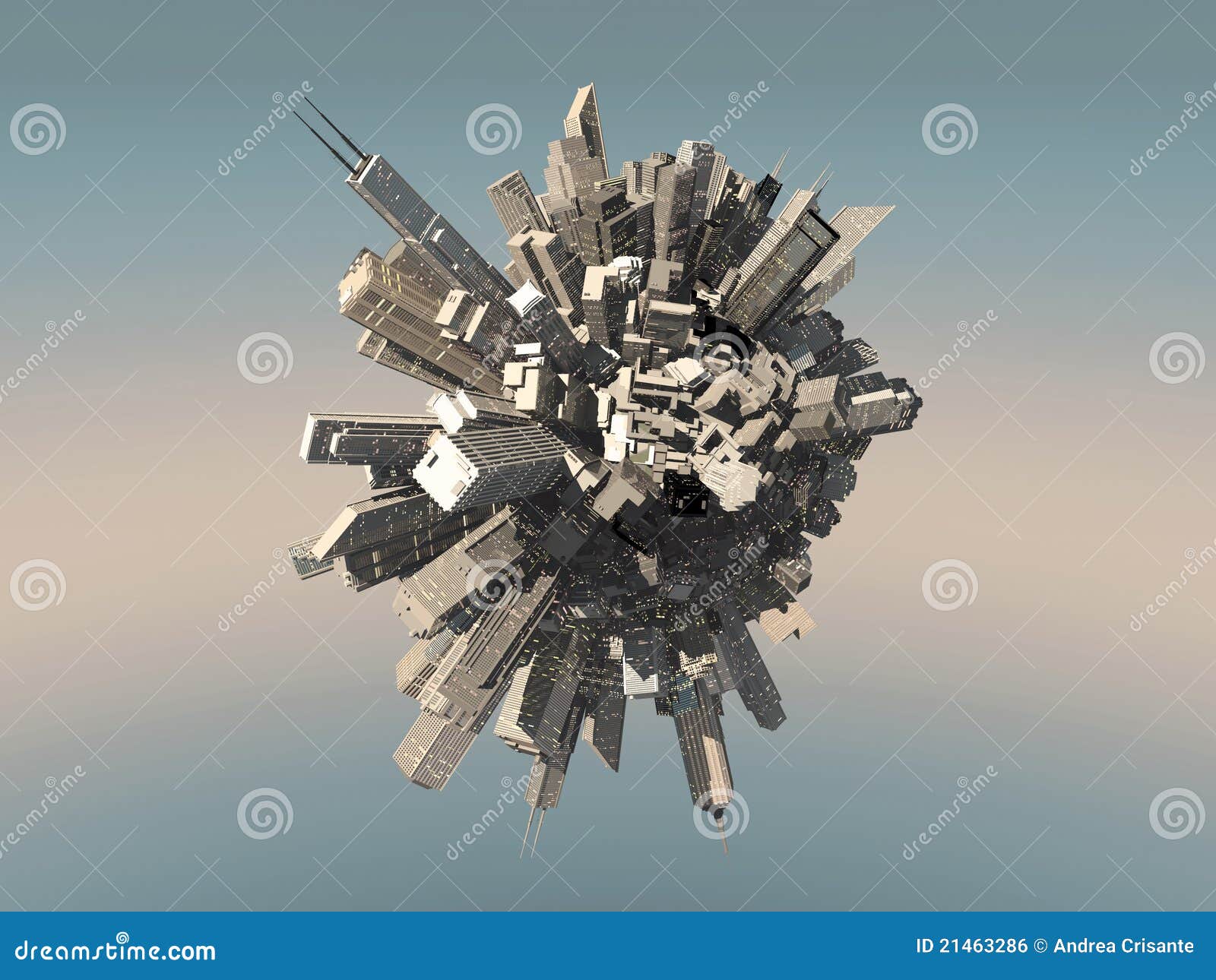 City sphere from future stock illustration. Illustration of development ...