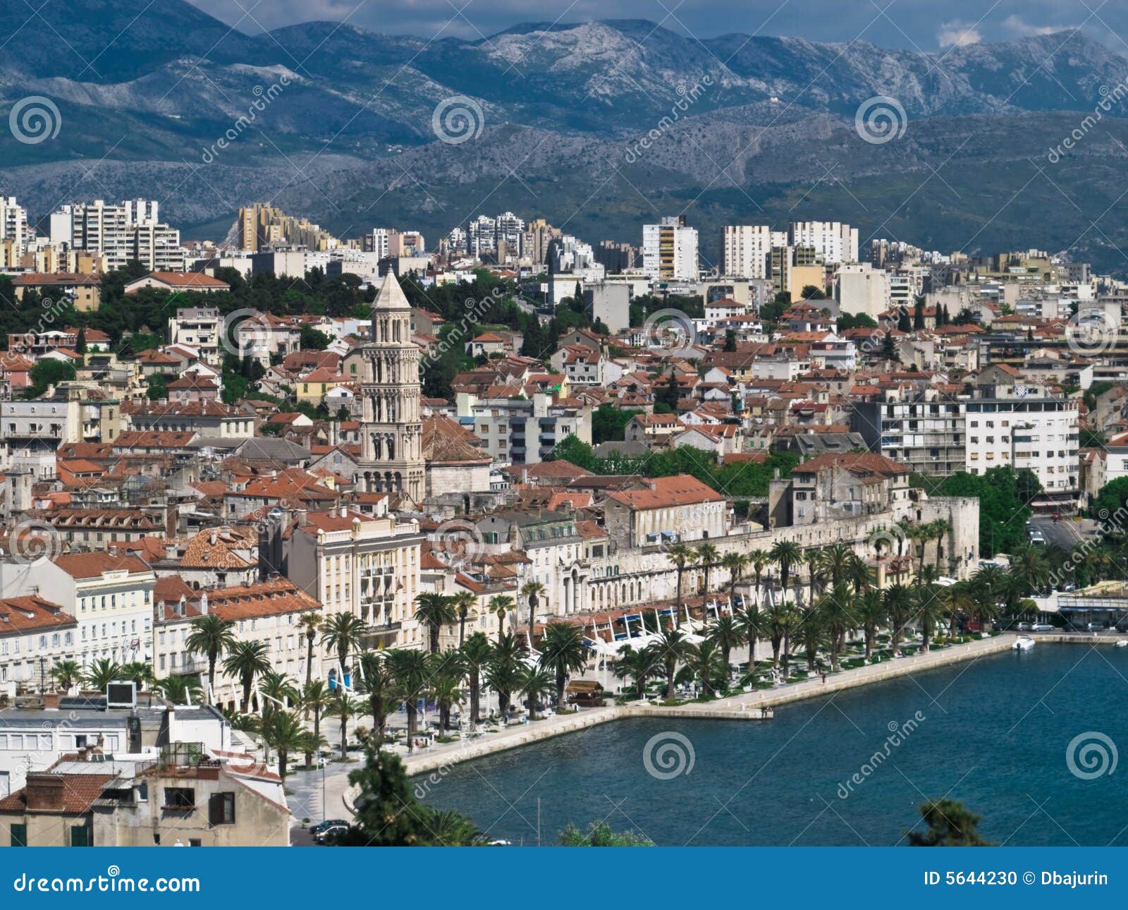 City - Split stock photo. Image of cloud, area, croatia - 5644230