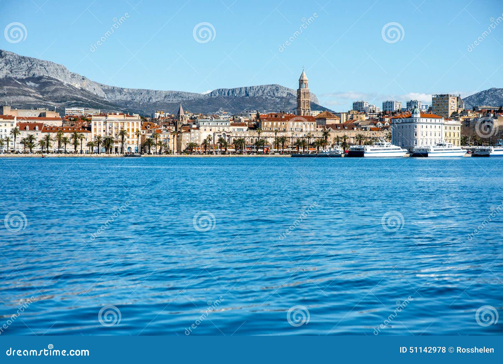 City Split view stock photo. Image of landmark, mediterranean - 51142978