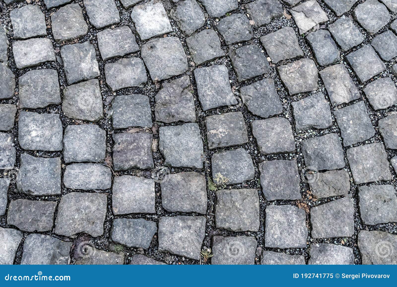 City Square Composed of Gray Granite Blocks Semicircle Pattern Stock ...