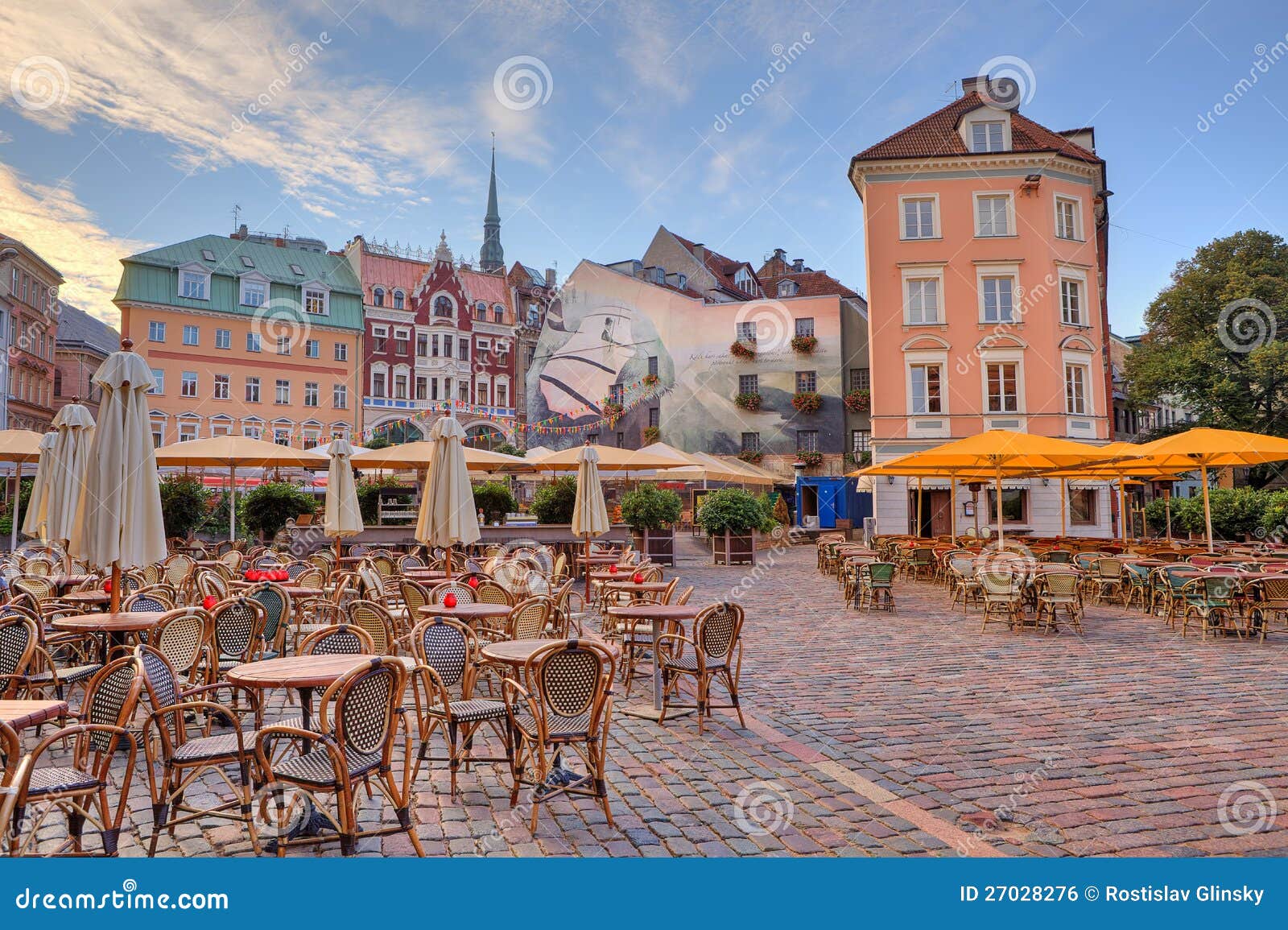 City square. Riga, Latvia. stock photo. Image of facade - 27028276