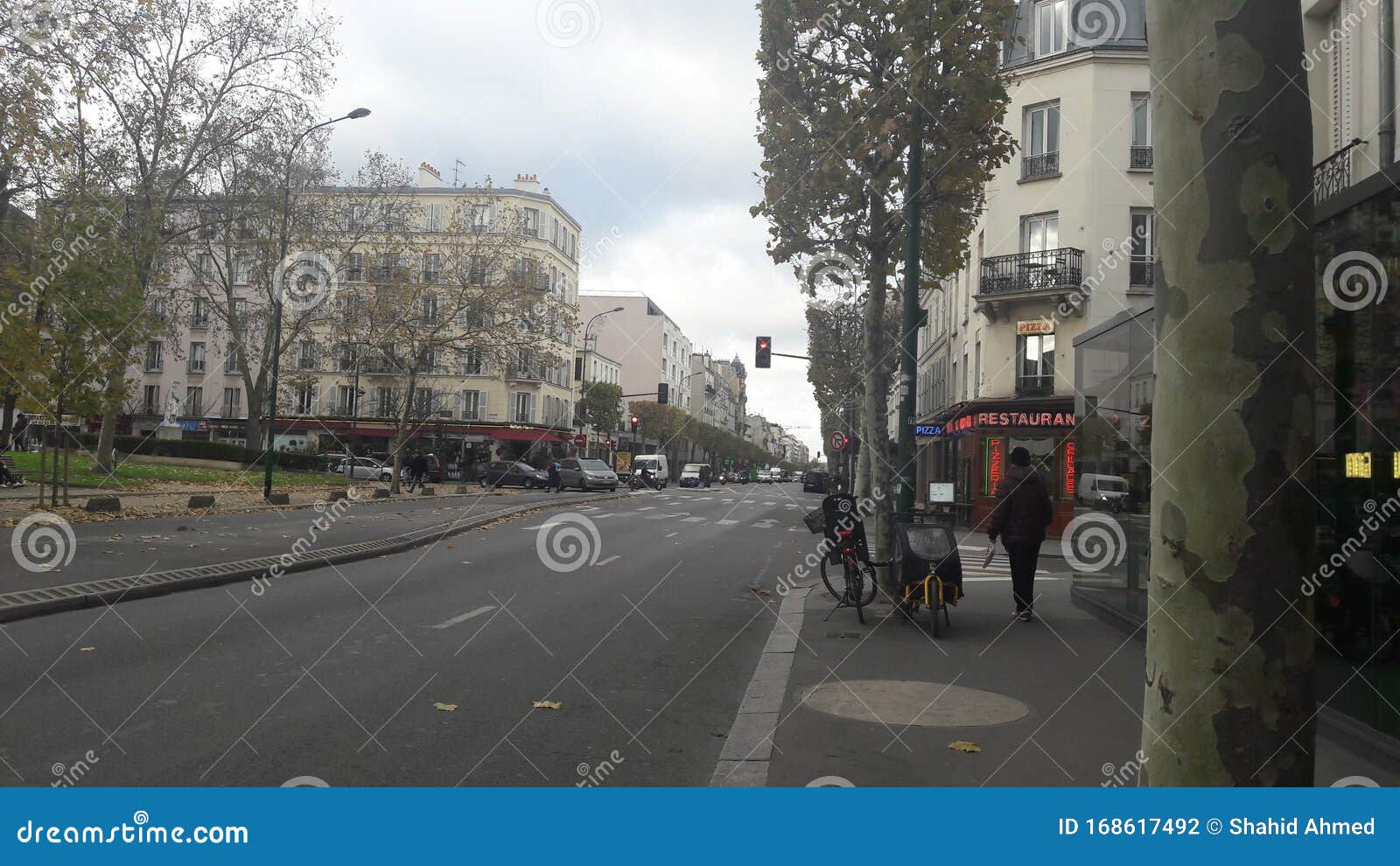 City Square, Road, Trees, Sky, Buildings Stock Photo - Image of road ...