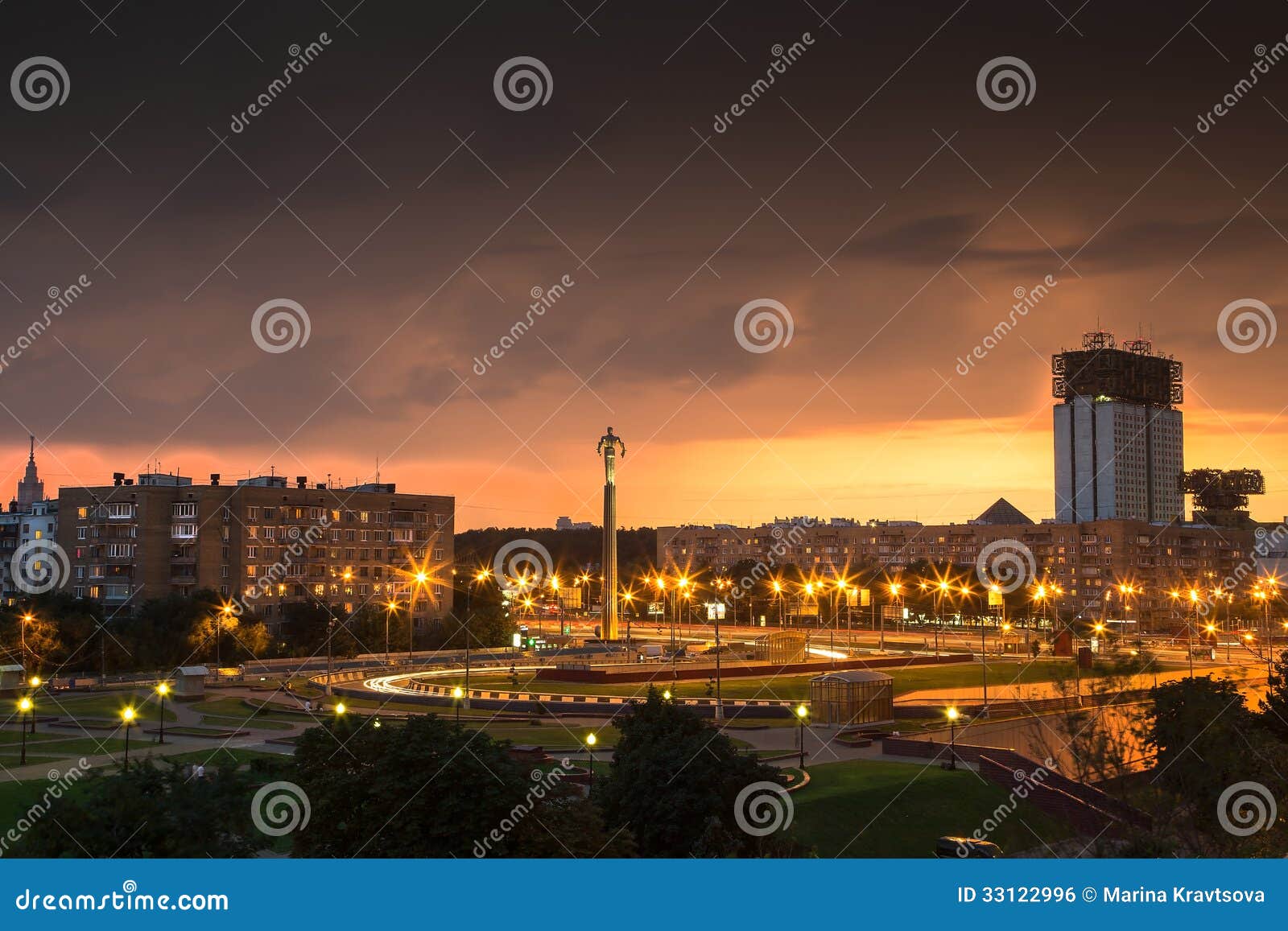 City square in sunset stock photo. Image of square, town - 33122996