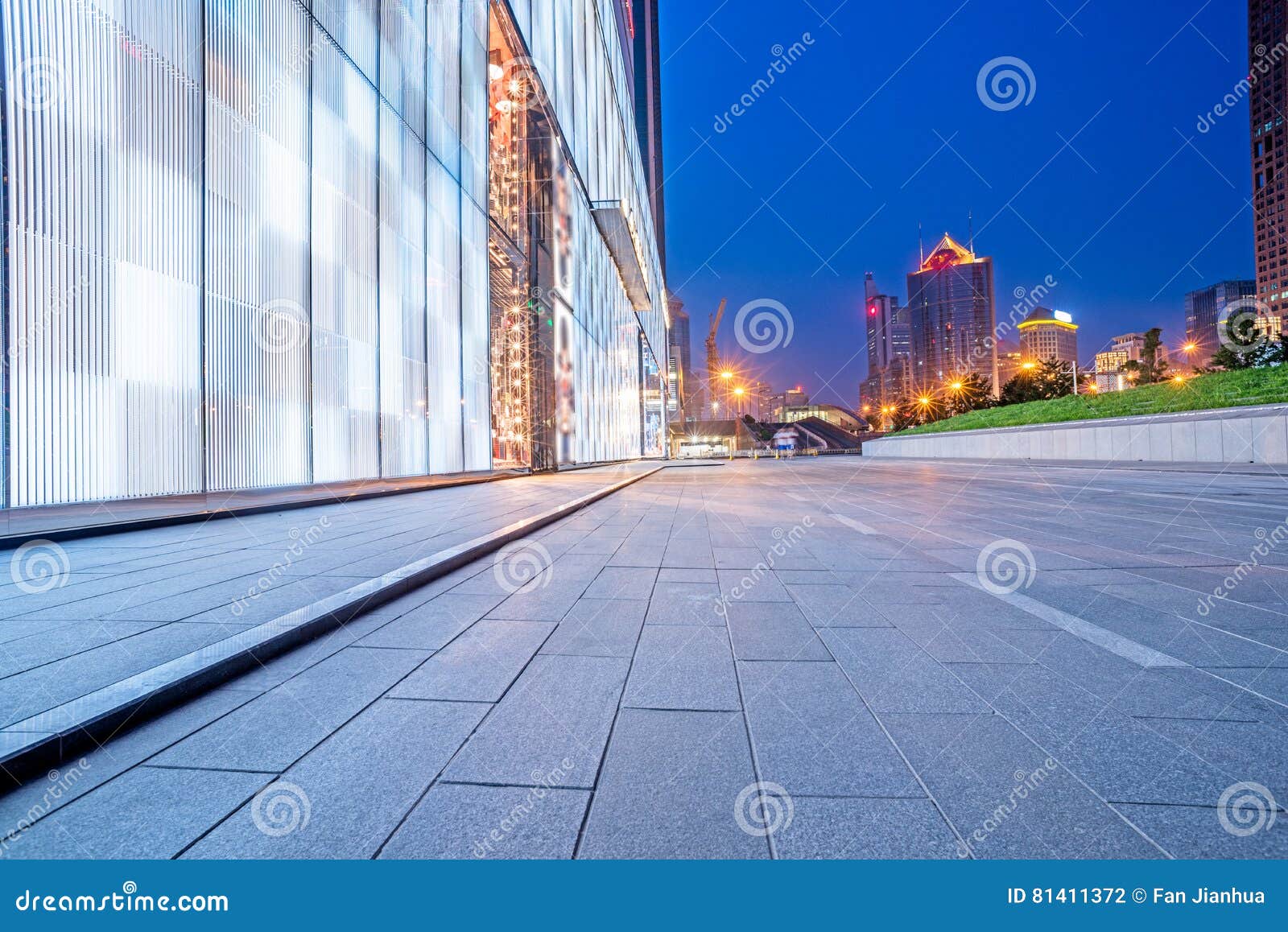 City square stock photo. Image of empty, commercial, city - 81411372