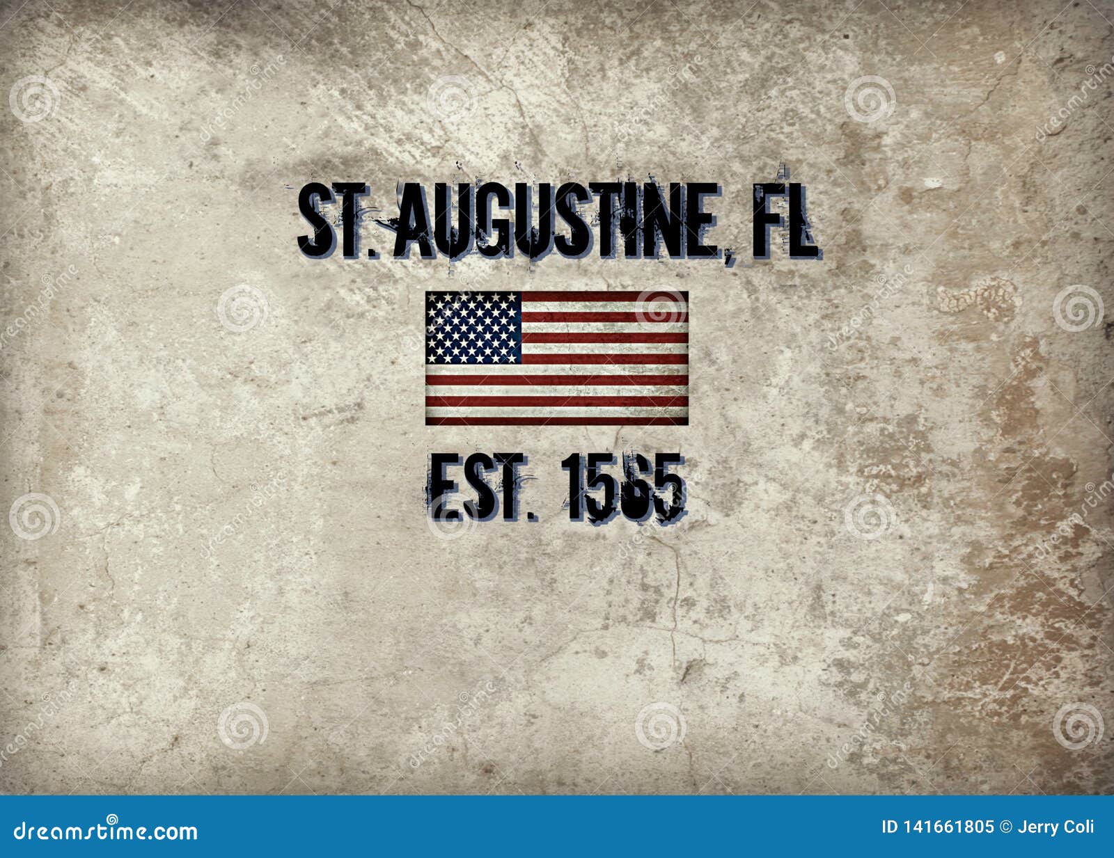 St. Augustine, Vintage Illustration Cartoon Vector | CartoonDealer.com ...