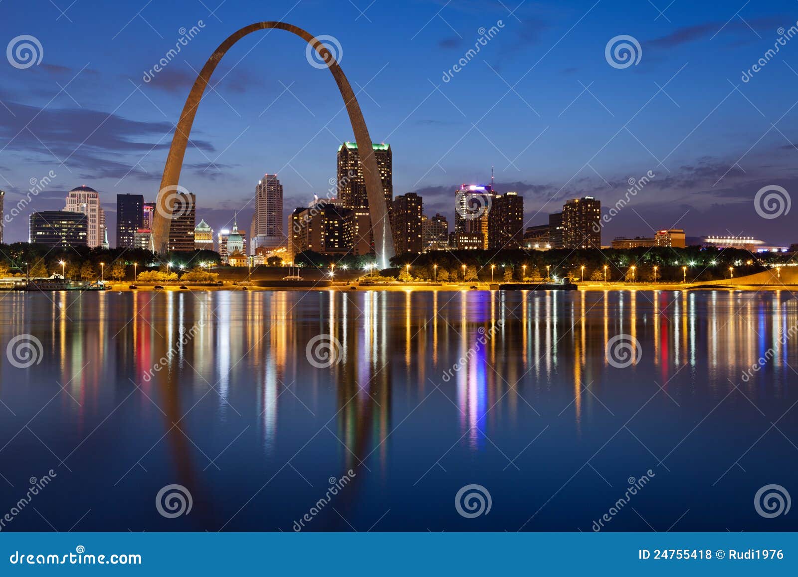 City of St. Louis skyline. stock photo. Image of exterior - 24755418