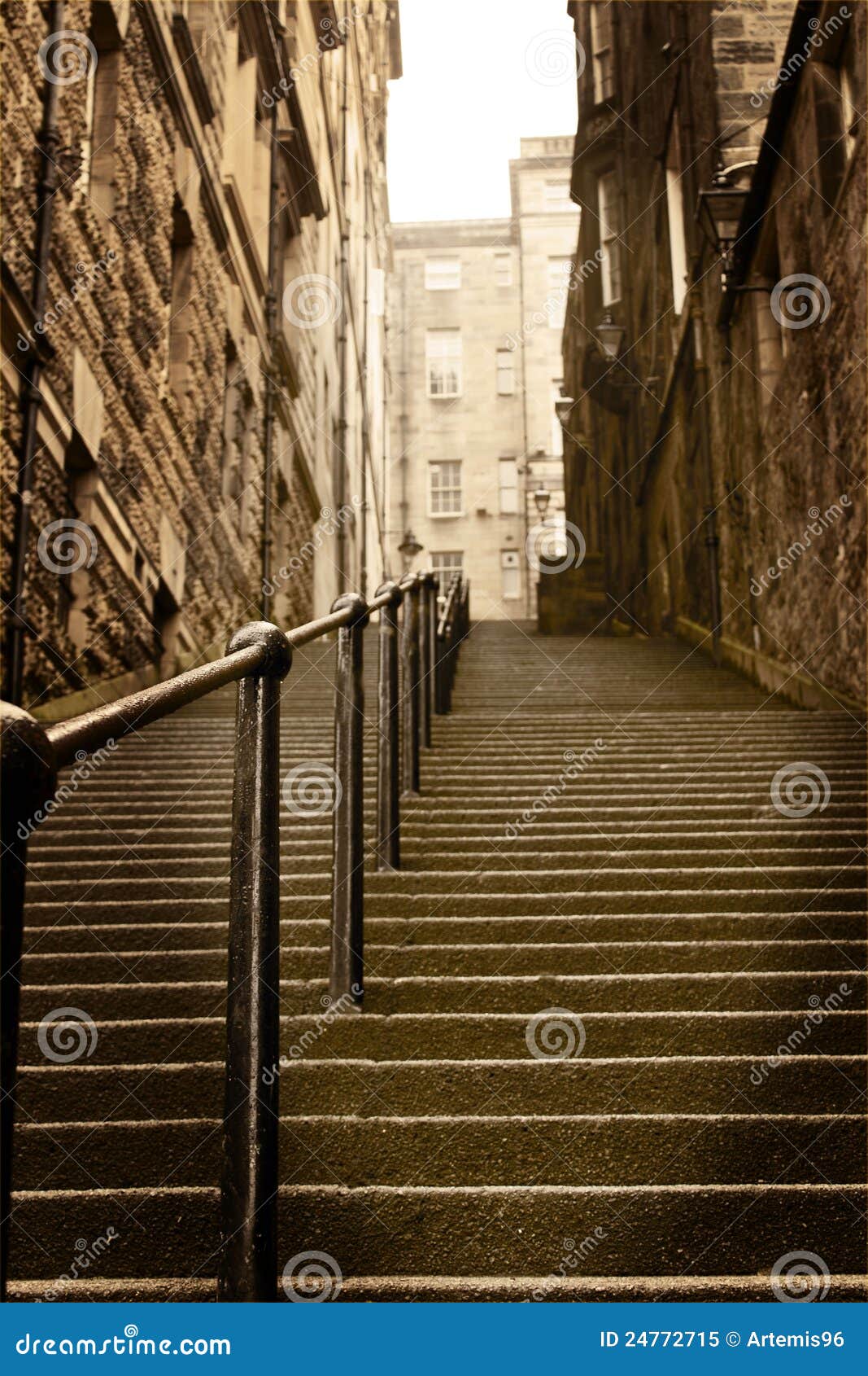 City Steps Edinburgh Scotland Stock Image - Image of hard, scottish ...
