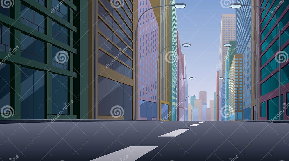 City Street stock vector. Illustration of asphalt, background - 61059228