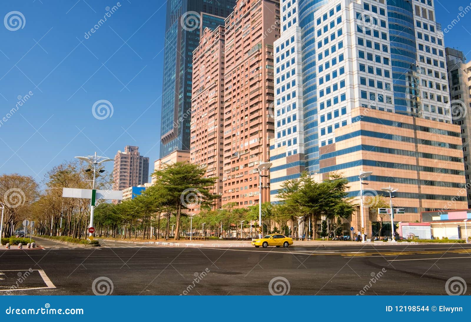 City street scenery stock photo. Image of geometry, architecture - 12198544