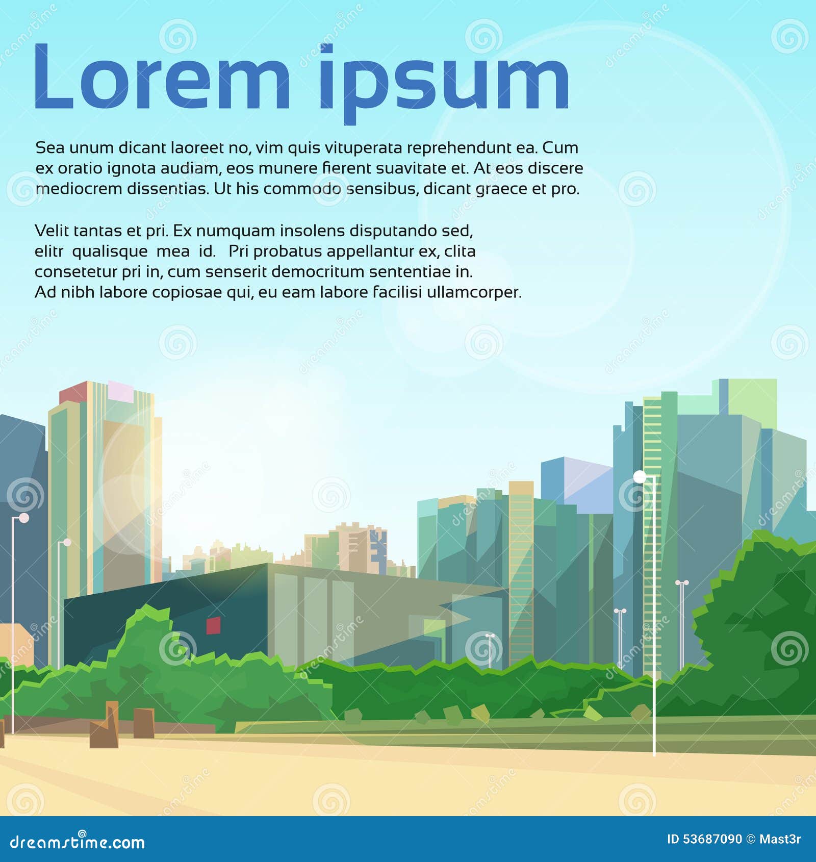 Cityscape Vector Cartoon Background | CartoonDealer.com #116688234