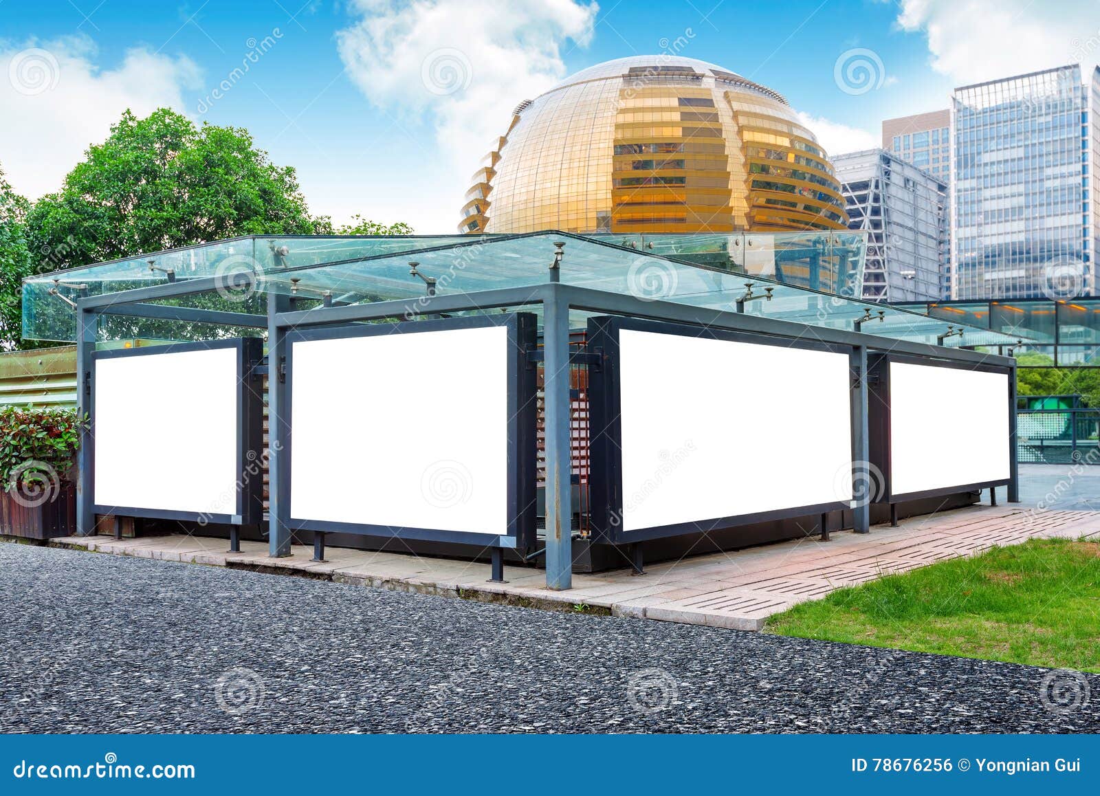City Streets Empty Billboard Stock Photo - Image of billboard, concept ...