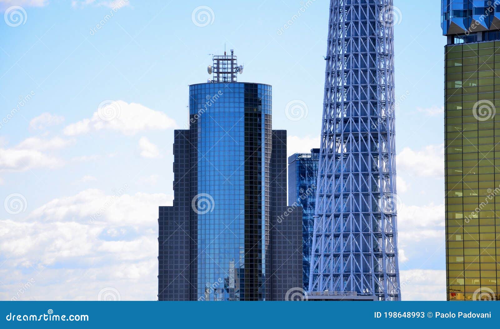 City structures stock image. Image of blue, cloudy, landscape - 198648993