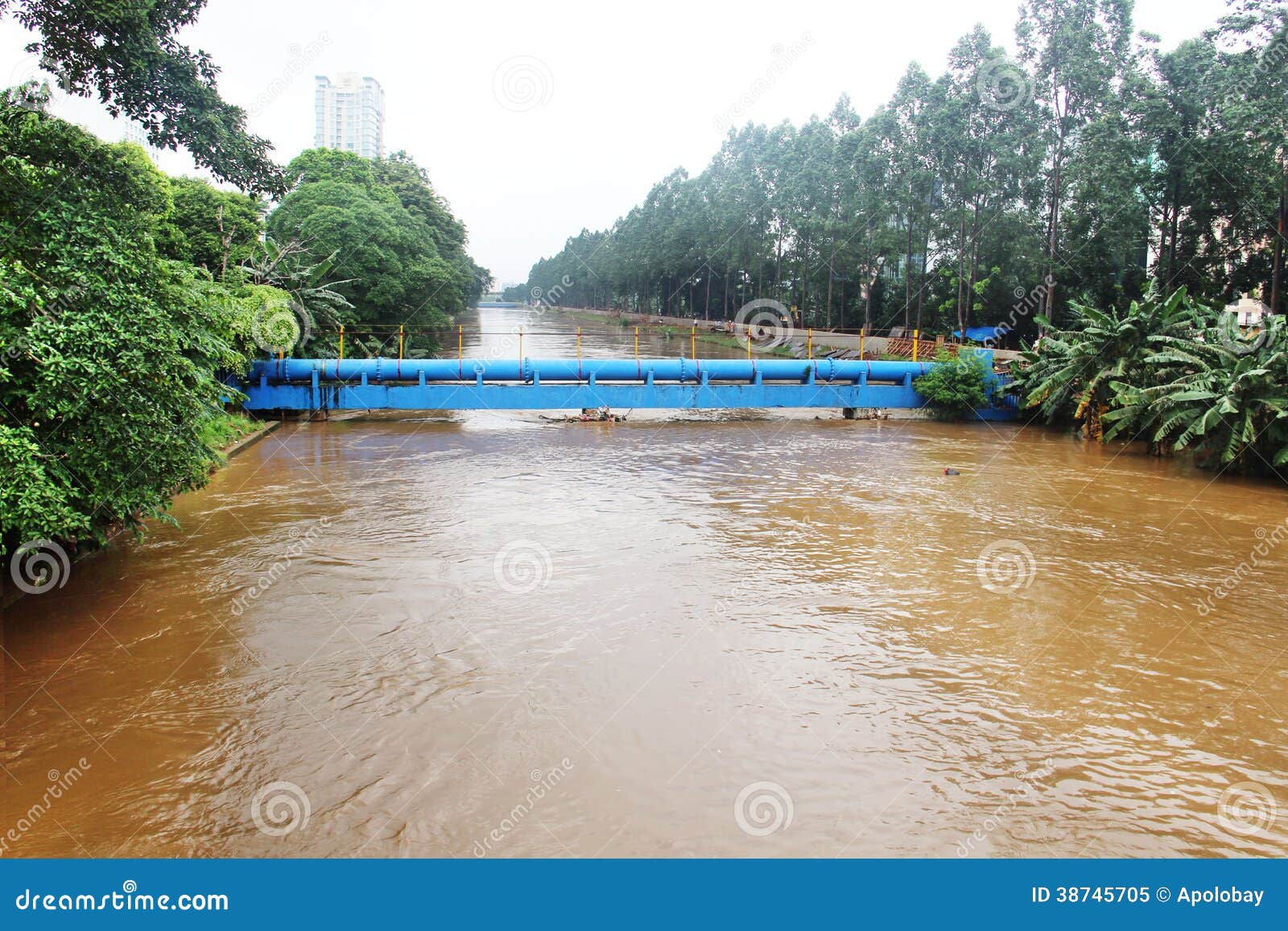 City Submerged by the Mud of the Flood Stock Image - Image of asia ...