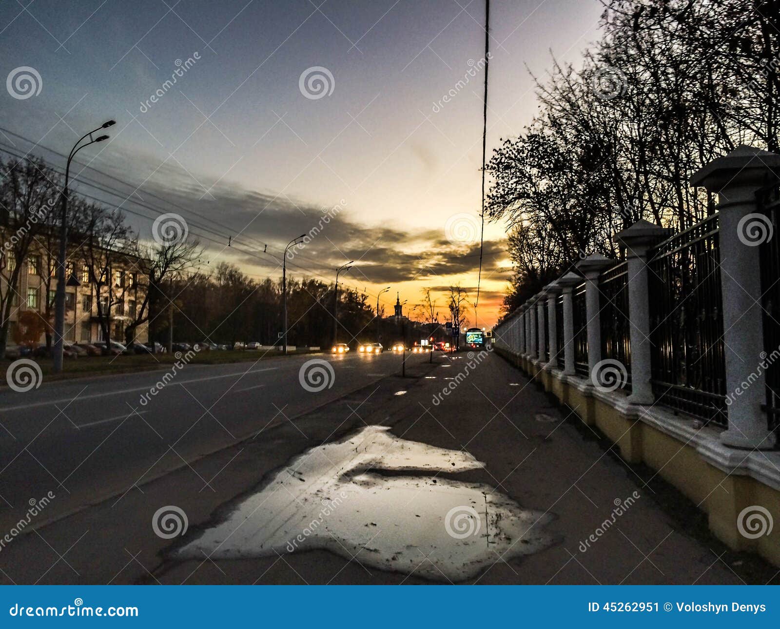 City stock image. Image of night, calm, town, yellow - 45262951